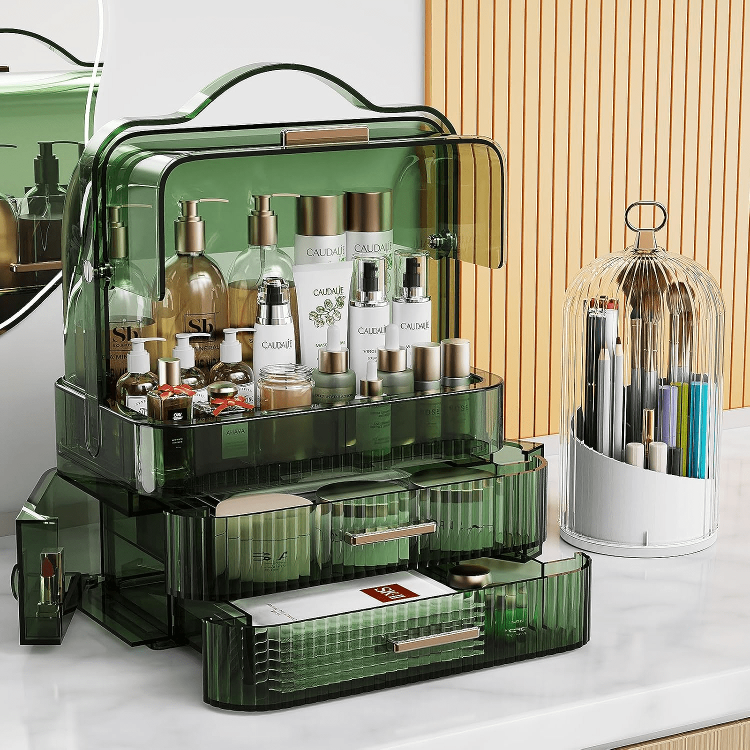 hltdup Makeup Organizer Skincare Holder Bathroom Counter Organizer ...