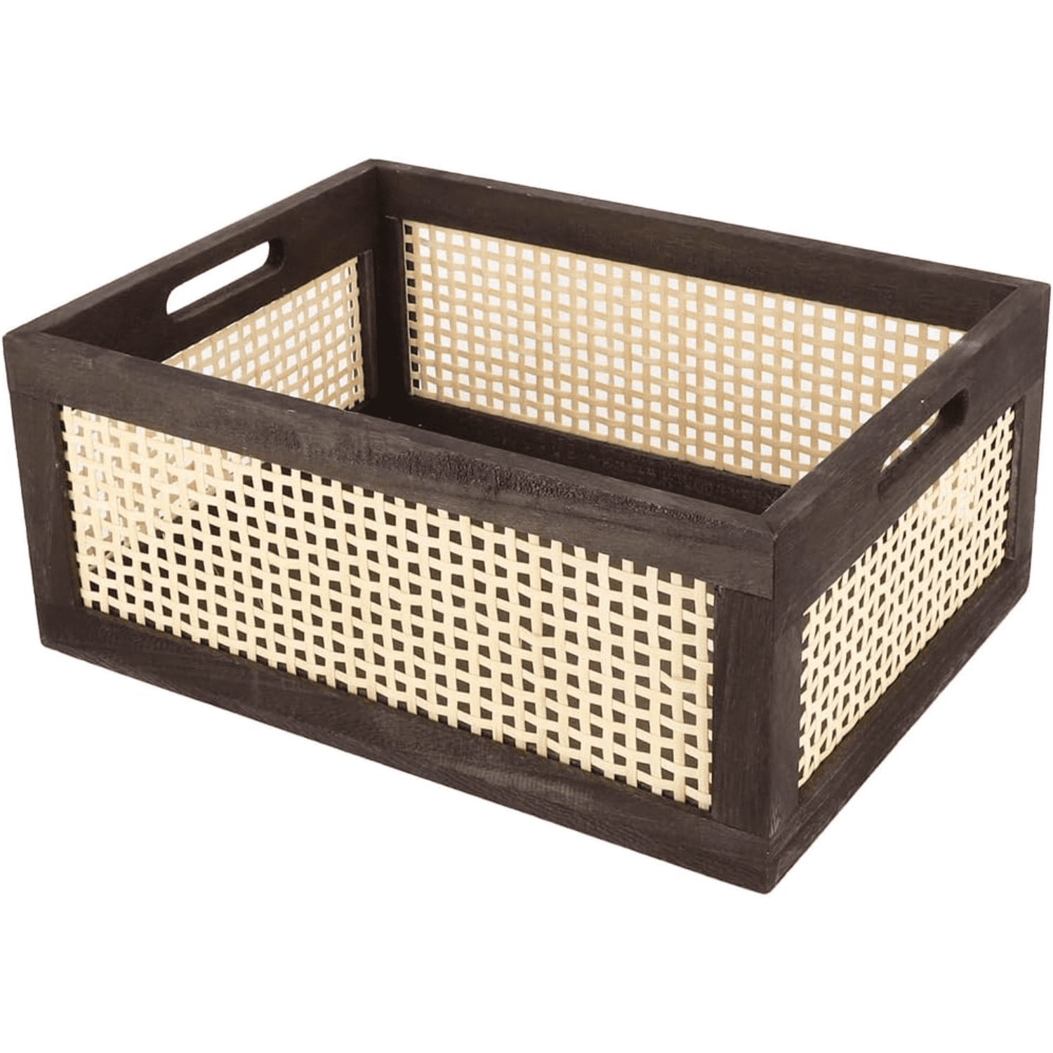 hltdup Wood Storage Baskets Rattan Storage Baskets Desk Office Drawer ...