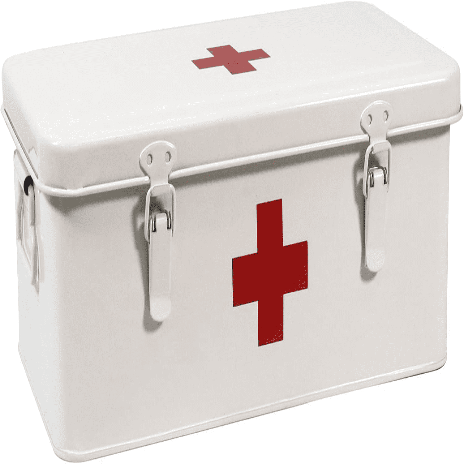 hltgdju First Aid Medicine First Aid Kit Supplies Bin Metal Medicine ...