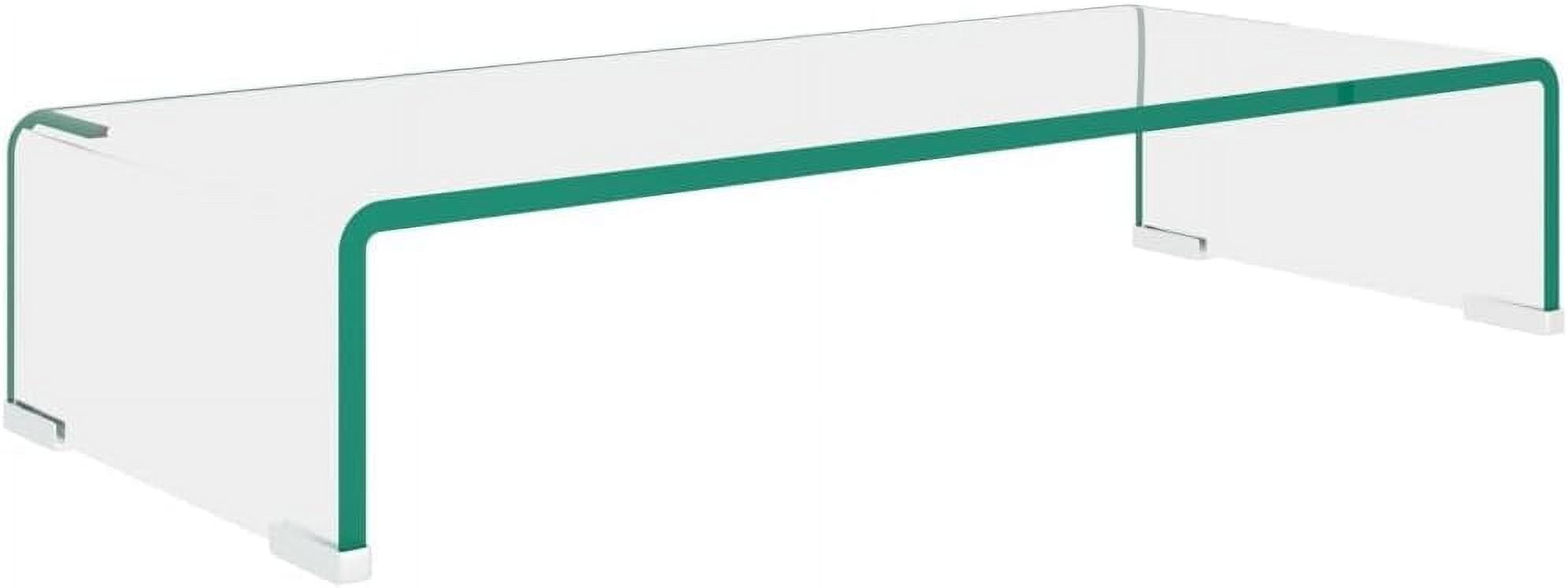 hltghu Tempered Glass TV Stand - Monitor Stand Riser for Multimedia ...