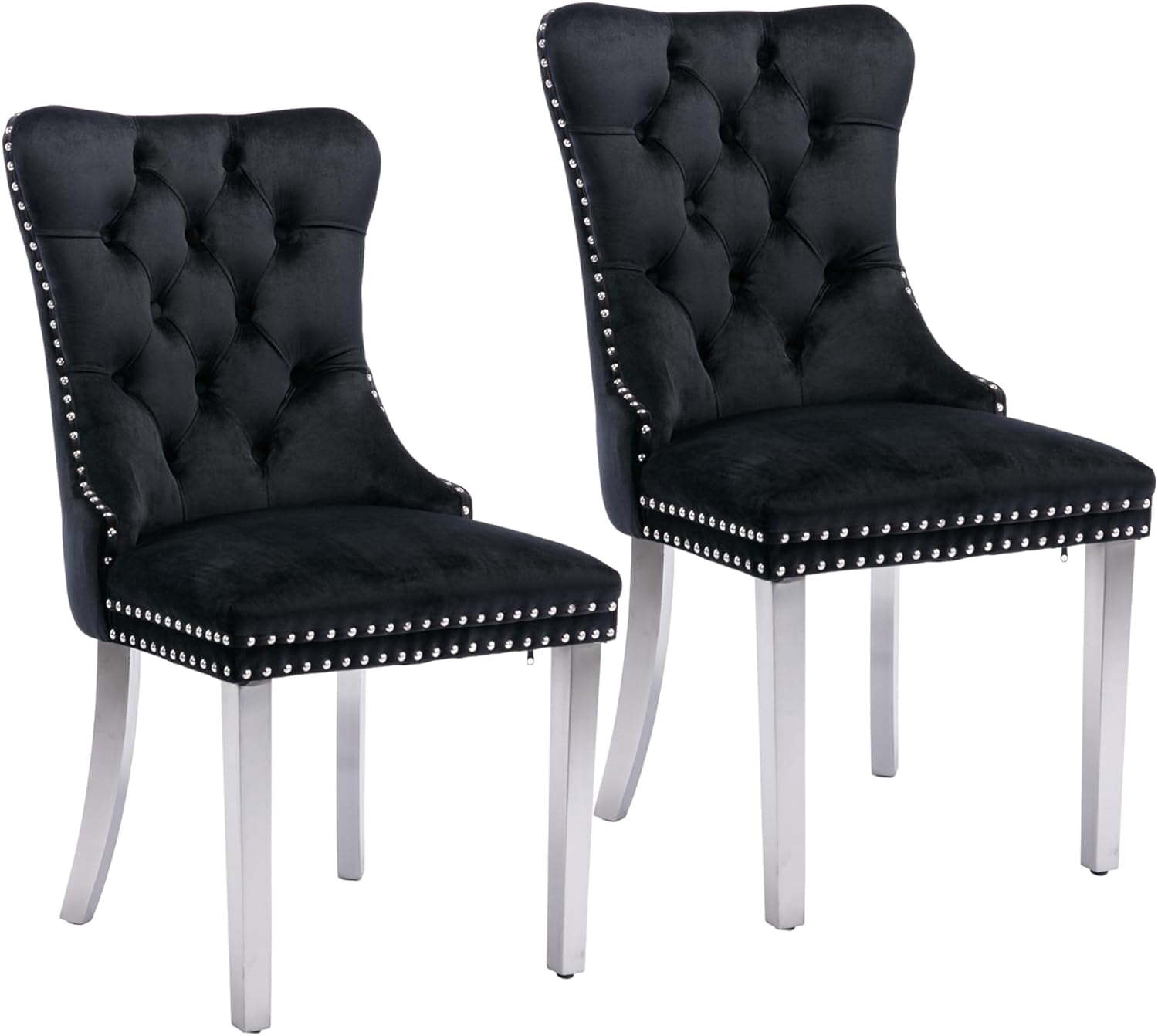 hltghu Tufted Dining Chair Velvet Chairs for Dining Room Upholstered ...