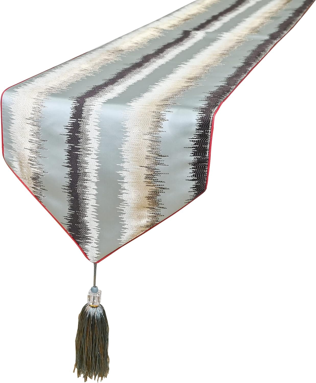 hltidu Multi-Size Beige Colorful Leaves Luxury Exquisite Table Runner ...