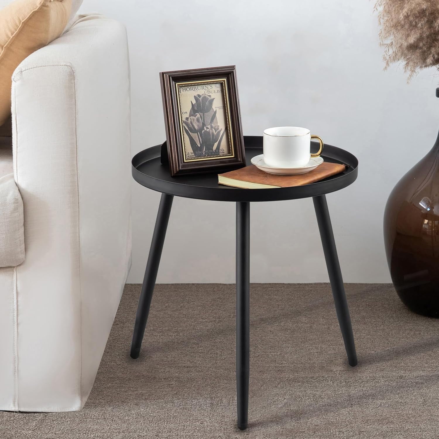 hltidu Side Table End Table for Any Room - Round Side Tables for Small ...