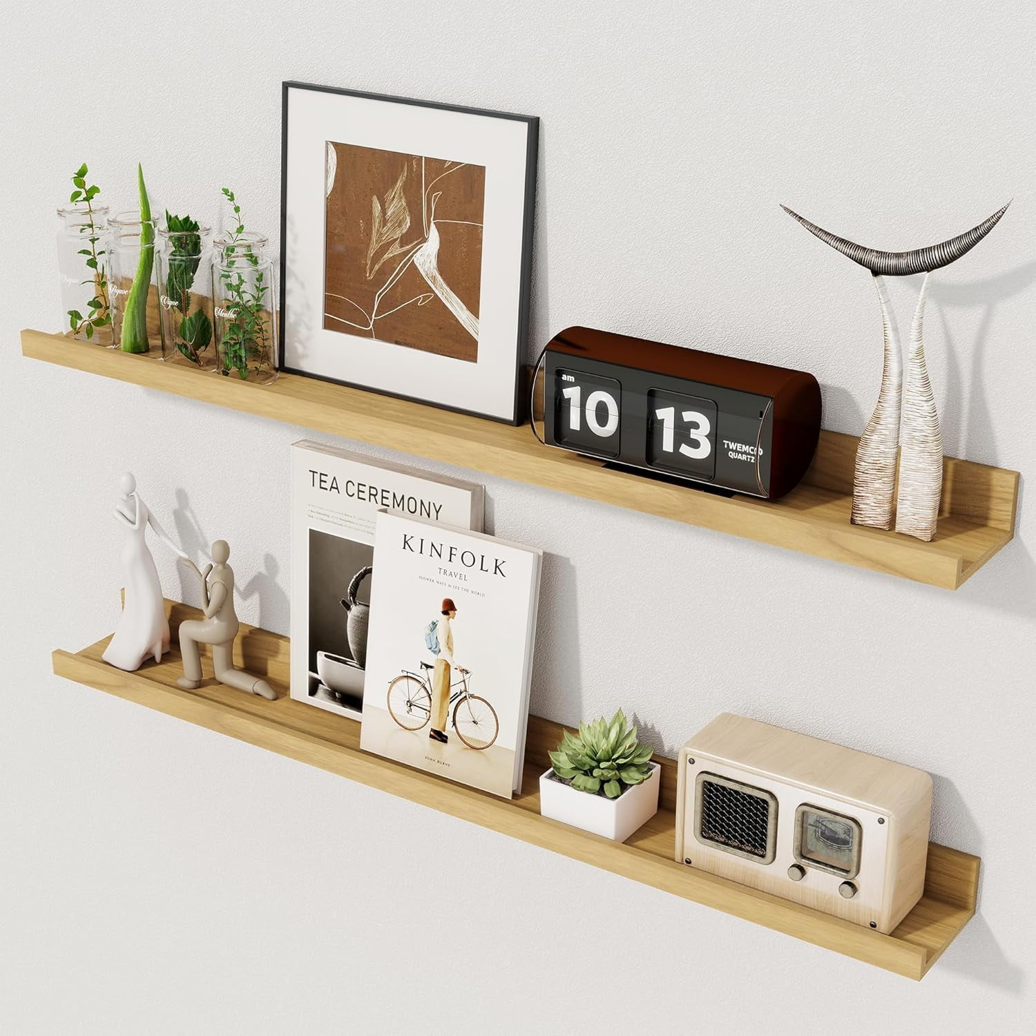 hltiug 30 Inch Floating Shelves for Wall | Picture Shelf | Rustic Grey ...