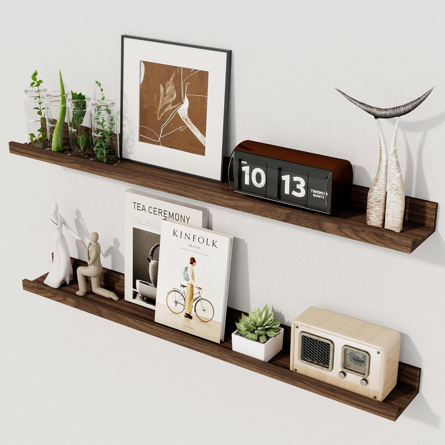 hltiug 30 Inch Floating Shelves for Wall | Picture Shelf | Rustic Grey ...