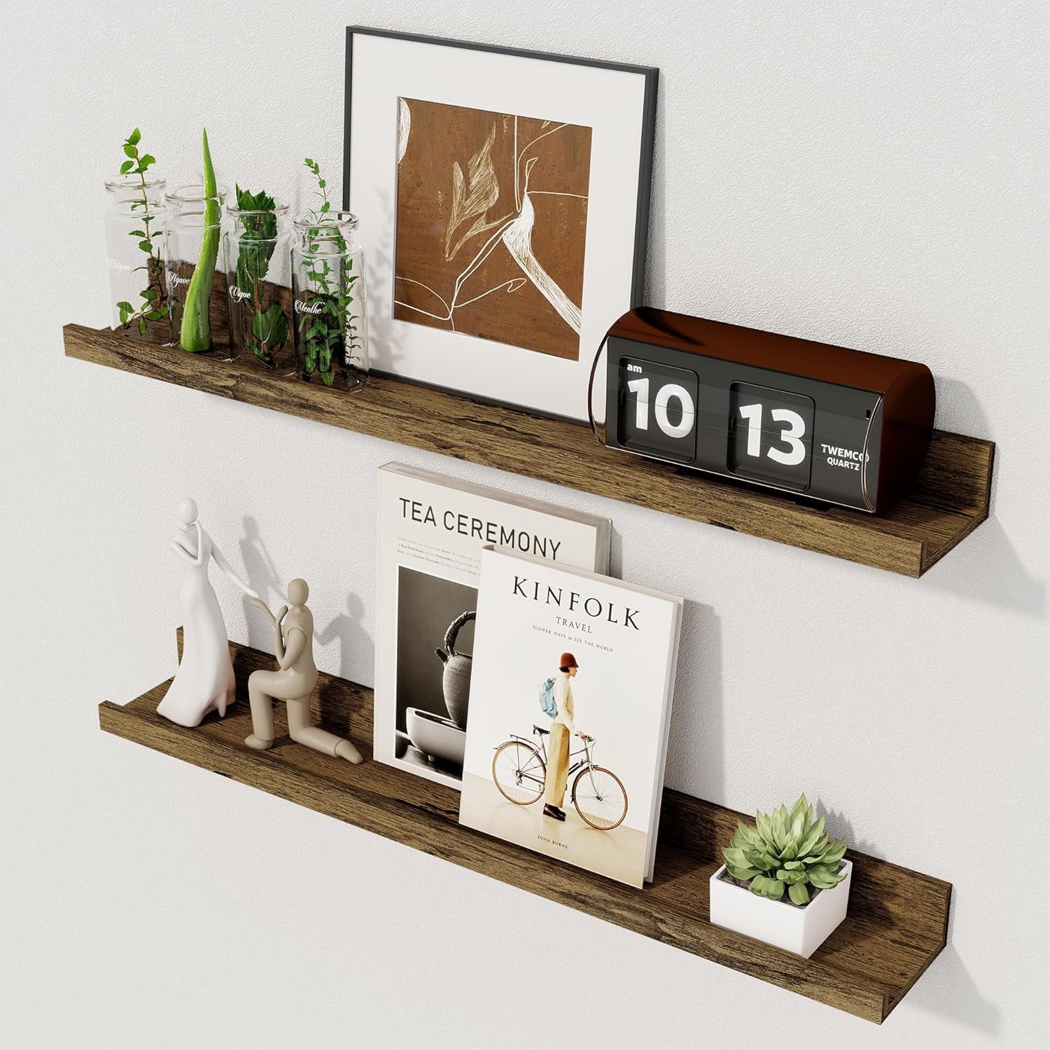 hltiug 30 Inch Floating Shelves for Wall | Picture Shelf | Rustic Grey ...