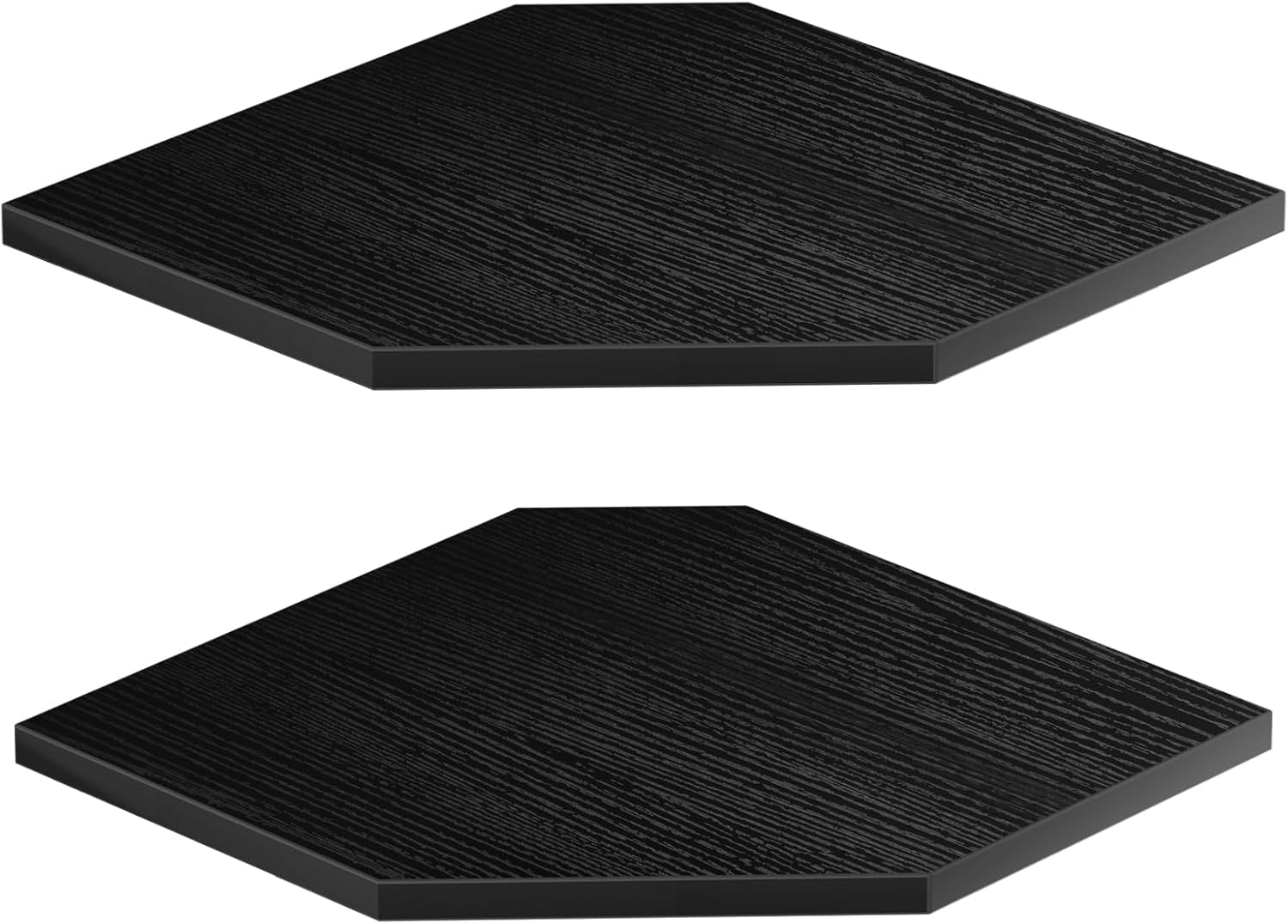 hltiug Corner Shelf Wall Mounted 12-Inch Sector Wood Floating Corner ...