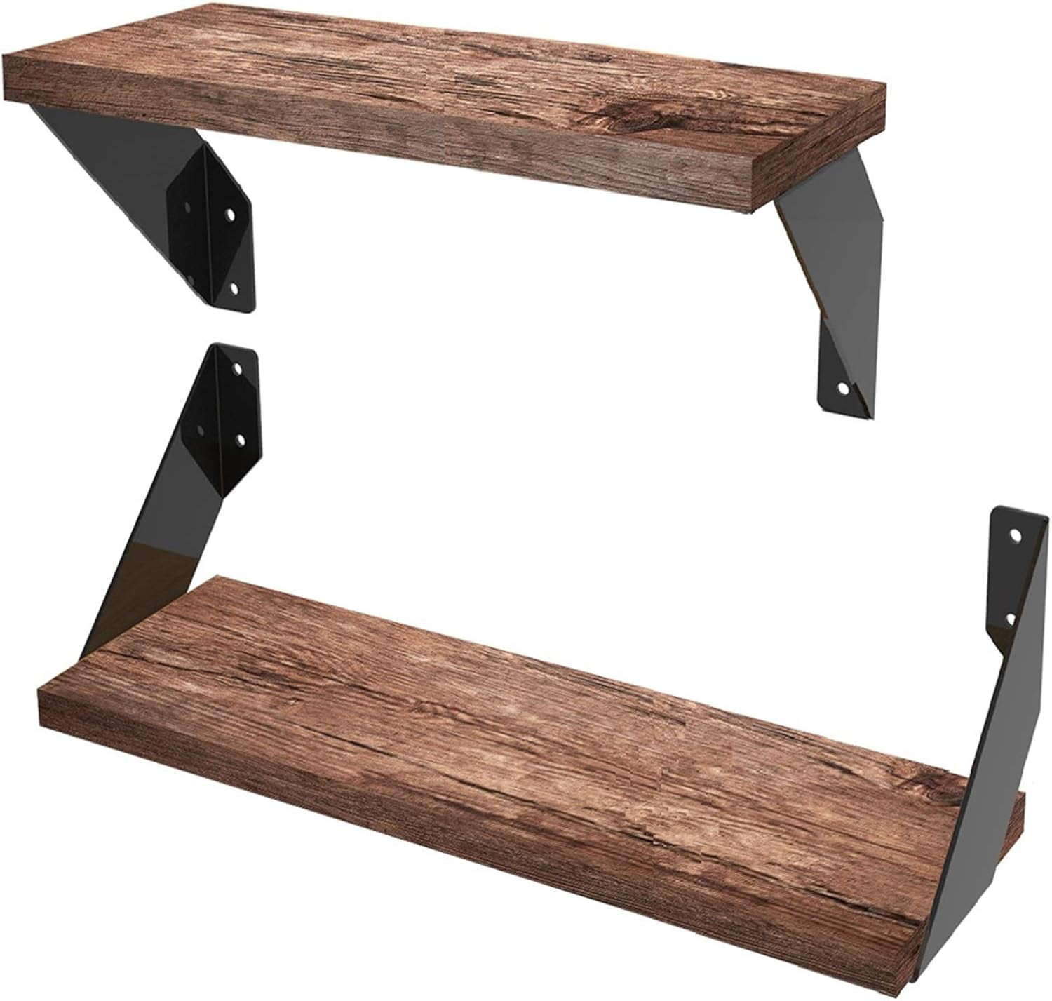 chdqwer Floating Shelf Brackets 6 Inch for 6-8 Inch Board Flat Curved ...