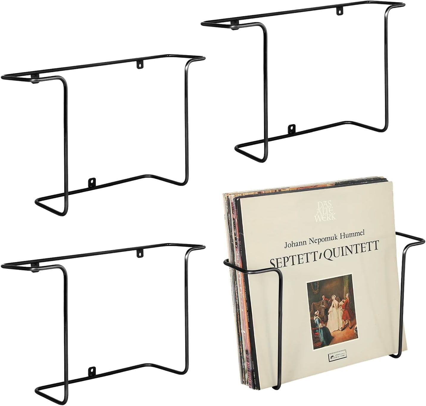 hltiug Metal Wire Wall Mounted Vinyl Records Storage Racks Hanging LP ...