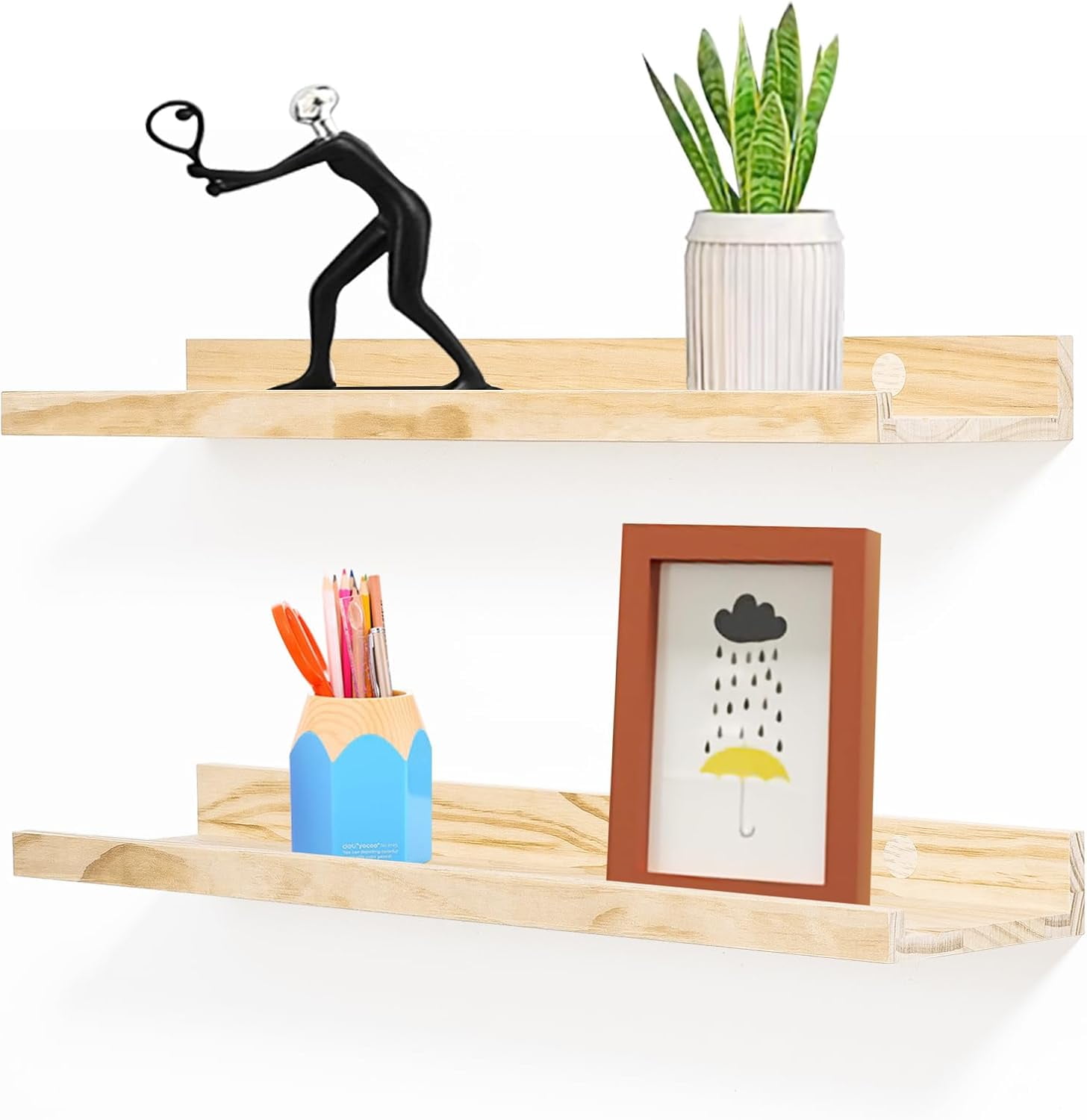 hltiug Wall Mount Floating Shelves for Wall Solid Wood Floating Wall ...