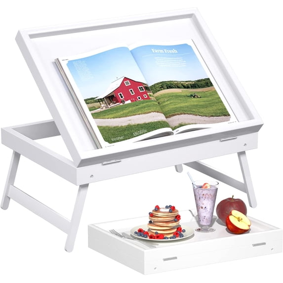hltiup HCOCM Lap Desks Bed Breakfast Tray with Folding Legs Serving ...