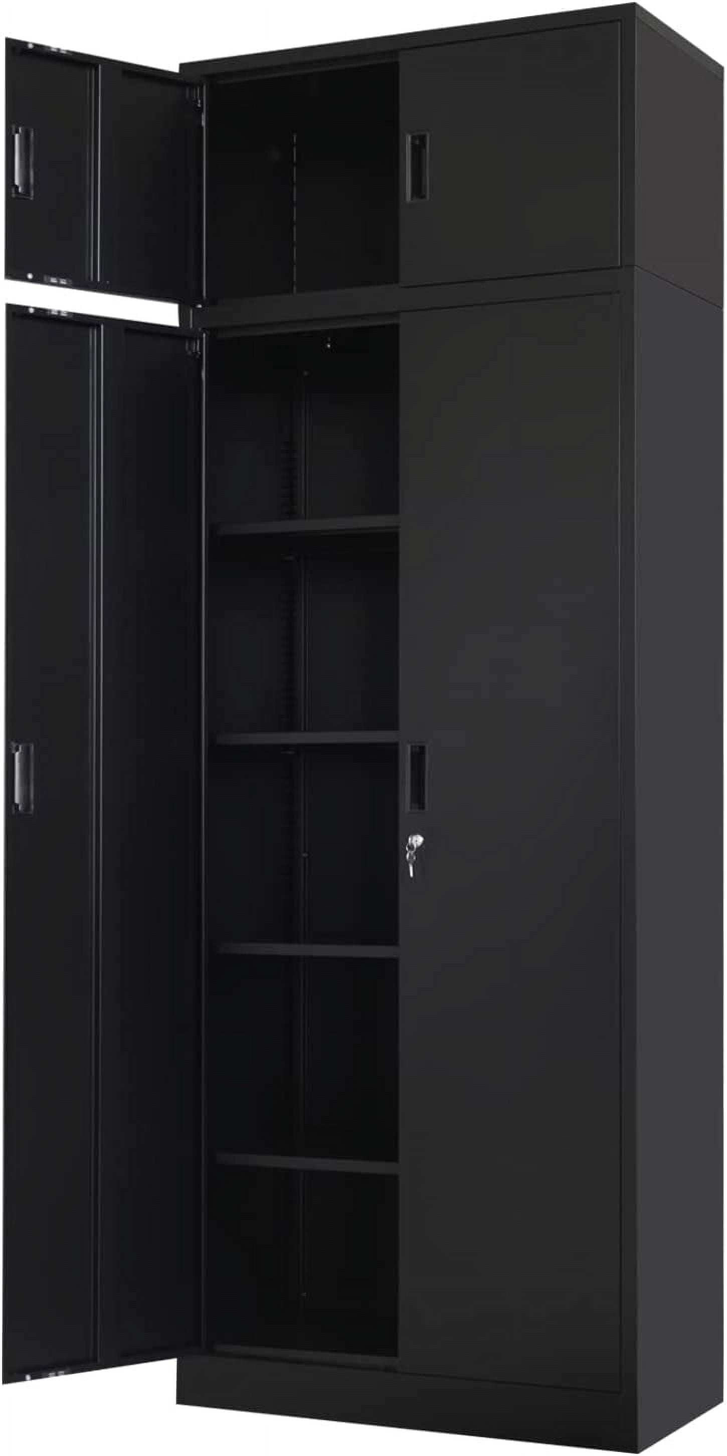 hltjdu Metal Storage Cabinet 87-inch Tall Large Steel Storage Cabinet ...