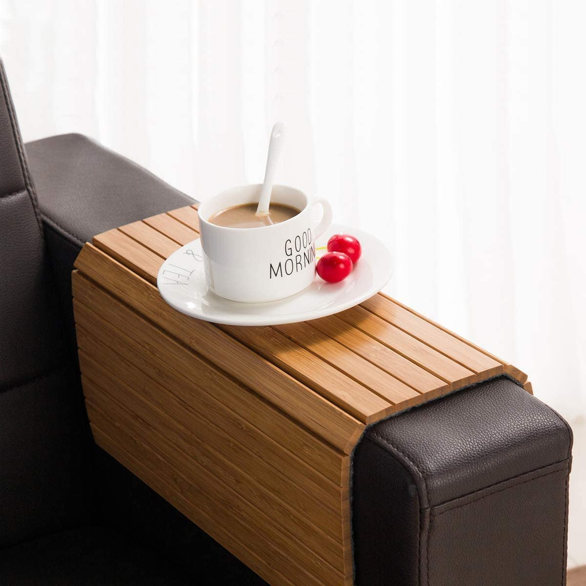 hltjsuv JKLCH Sofa Arm Tray Table Flexible/Foldable Couch Arm Tray ...