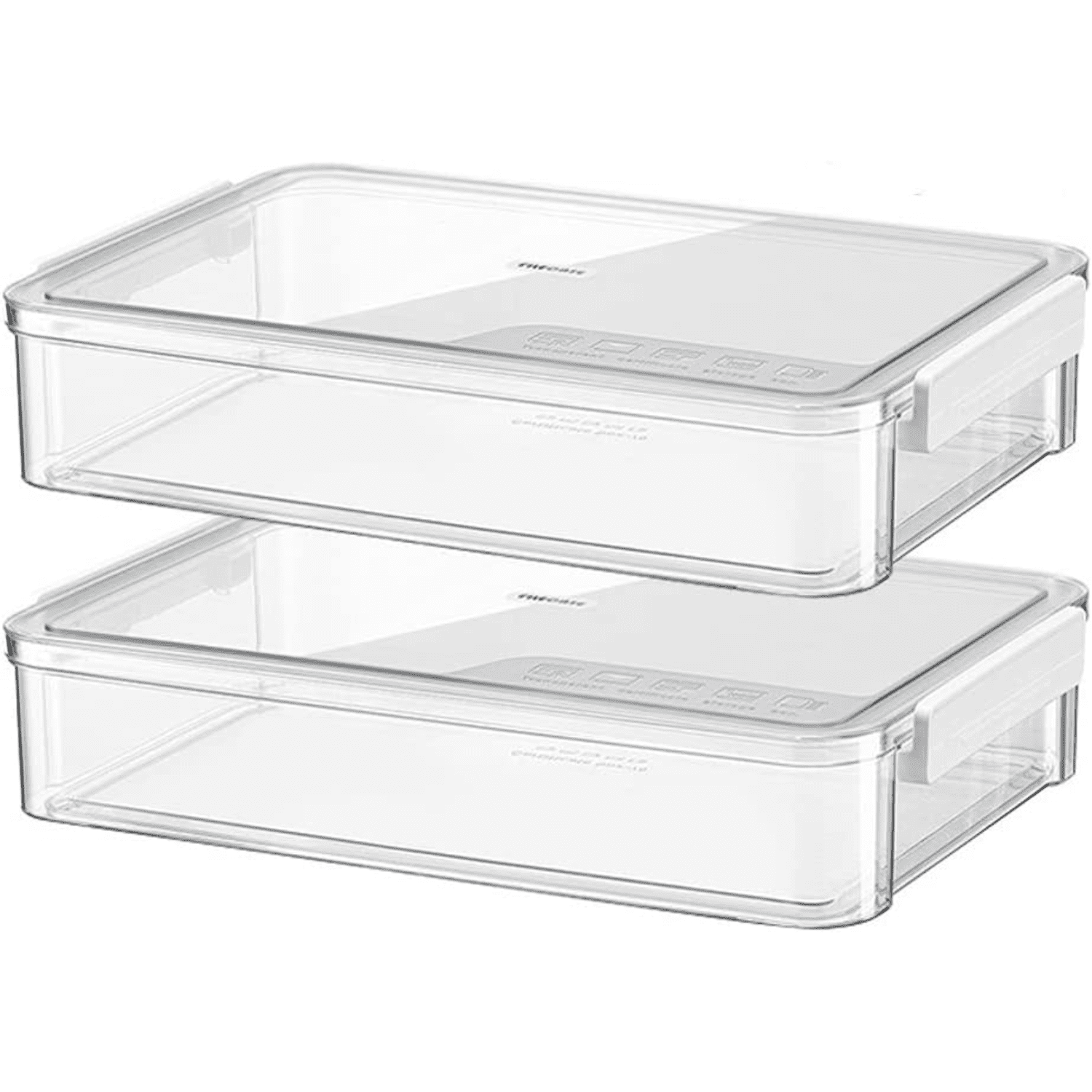 hltjuds 2 Pack Document Storage Clear Plastic Storage Boxes with Lids ...