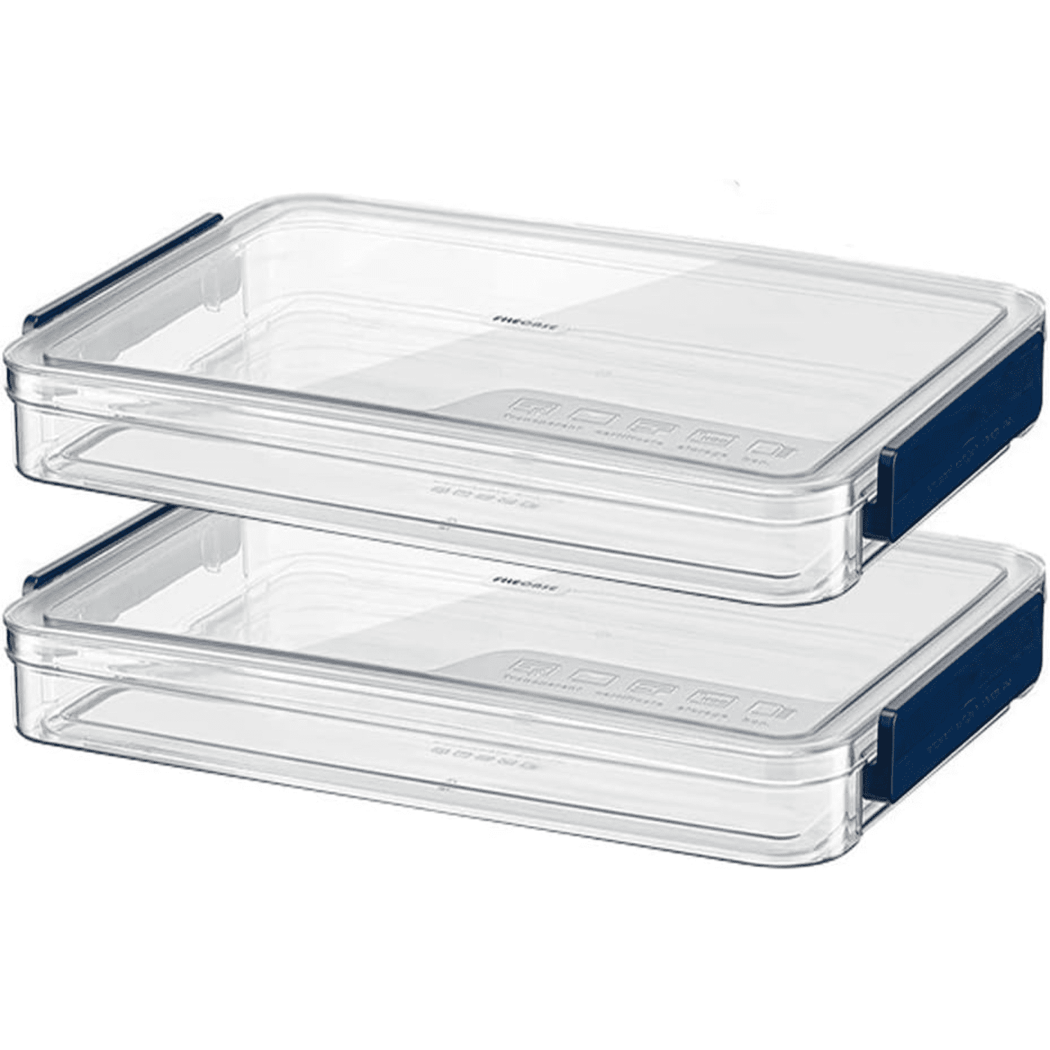 hltjuds 2 Pack Document Storage Clear Plastic Storage Boxes with Lids ...