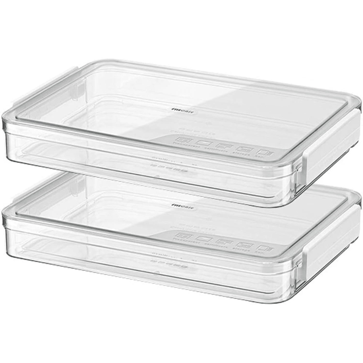 hltjuds 2 Pack Document Storage Clear Plastic Storage Boxes with Lids ...