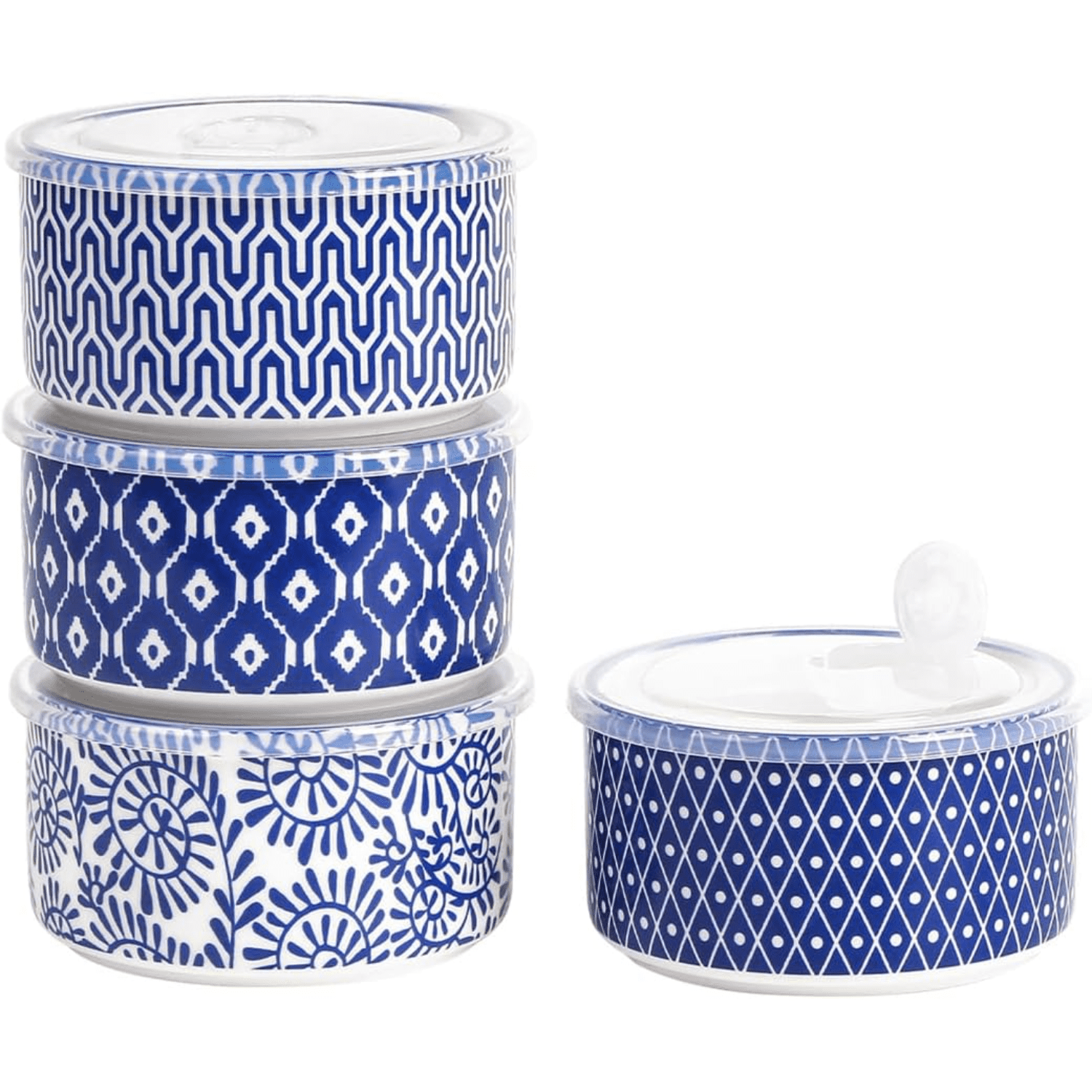 hltjuds Ceramic Bowls with Lids 14 OZ Small Serving Bowls with Lids for ...