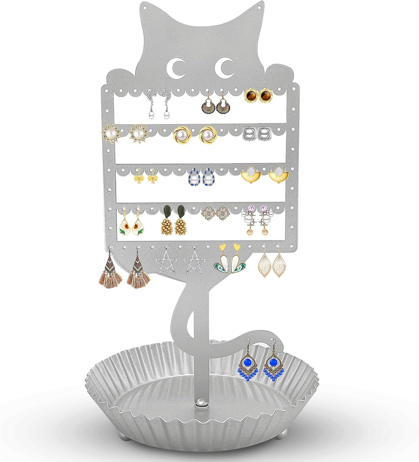 Hltser Earring Holder Hanging Organizer Stand Jewelry Rack Metal Cute ...