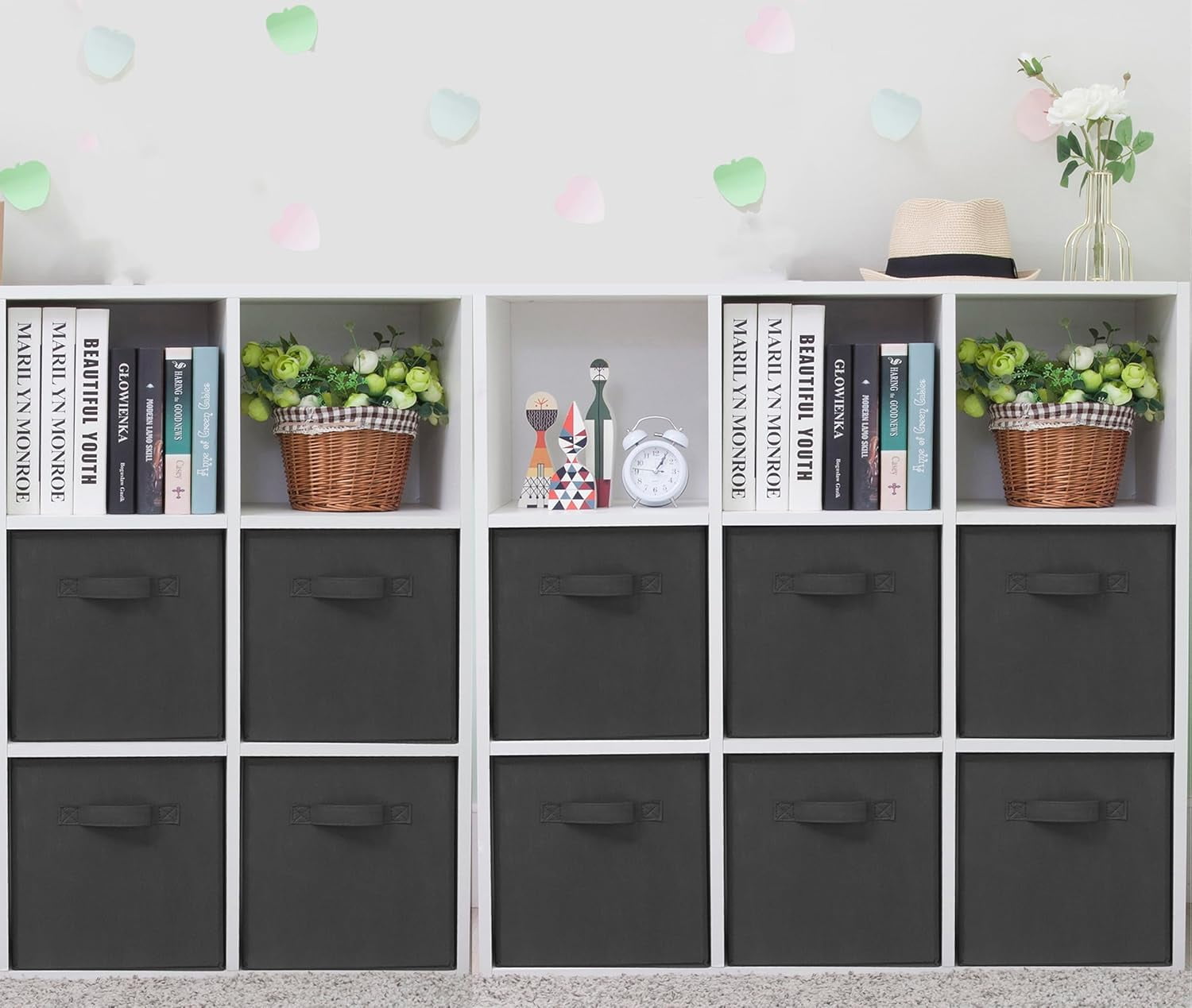 hltjuds HCOCM Storage Cubes 11 Inch Cube Storage Bins Fabric Foldable ...