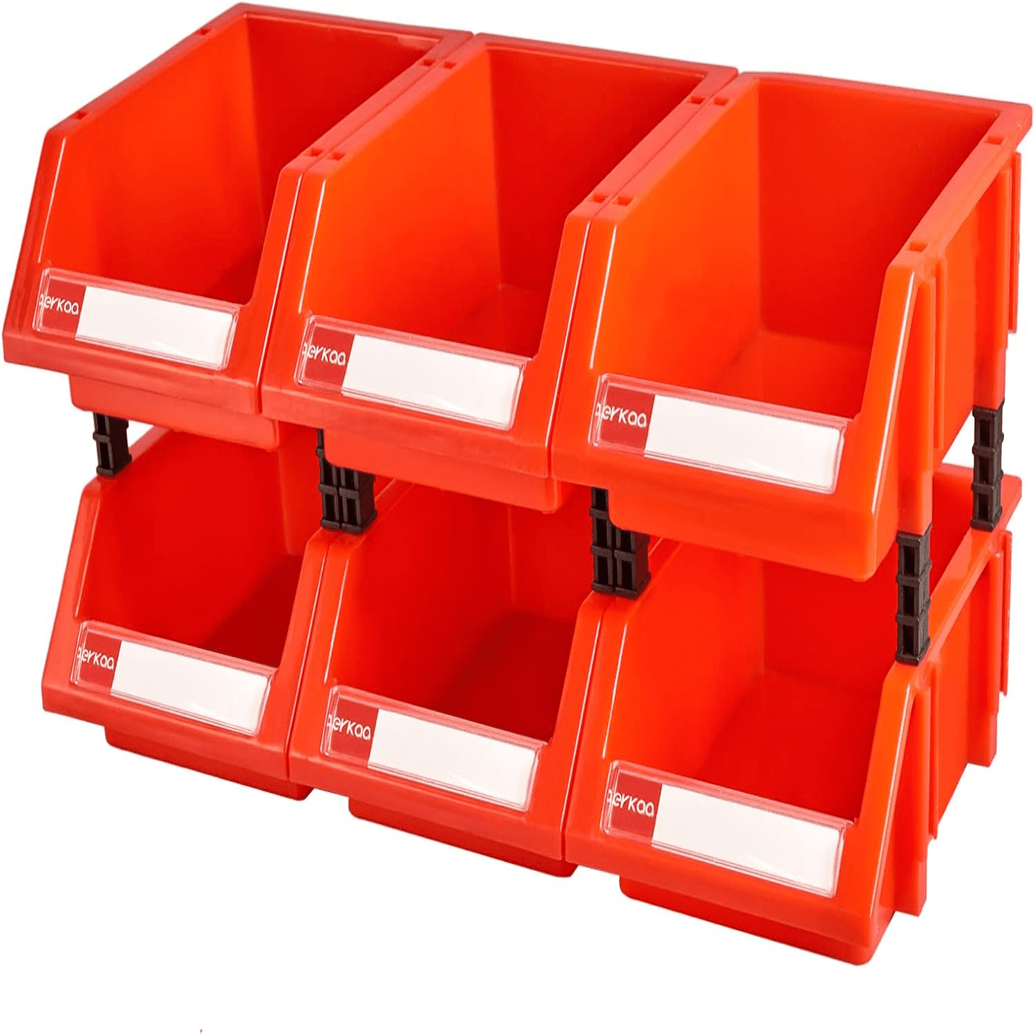 hltjuds Small Parts Organizer Stacking Heavy Duty Storage Bins(Yellow ...