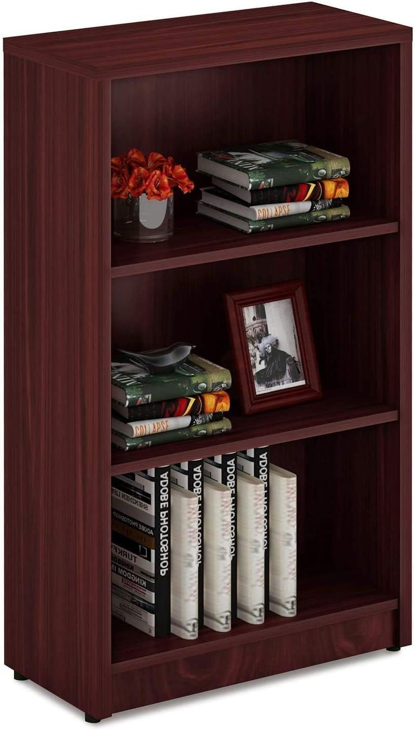 hltopo 4 Shelf Wood Bookcase Freestanding Display Shelf Adjustable ...