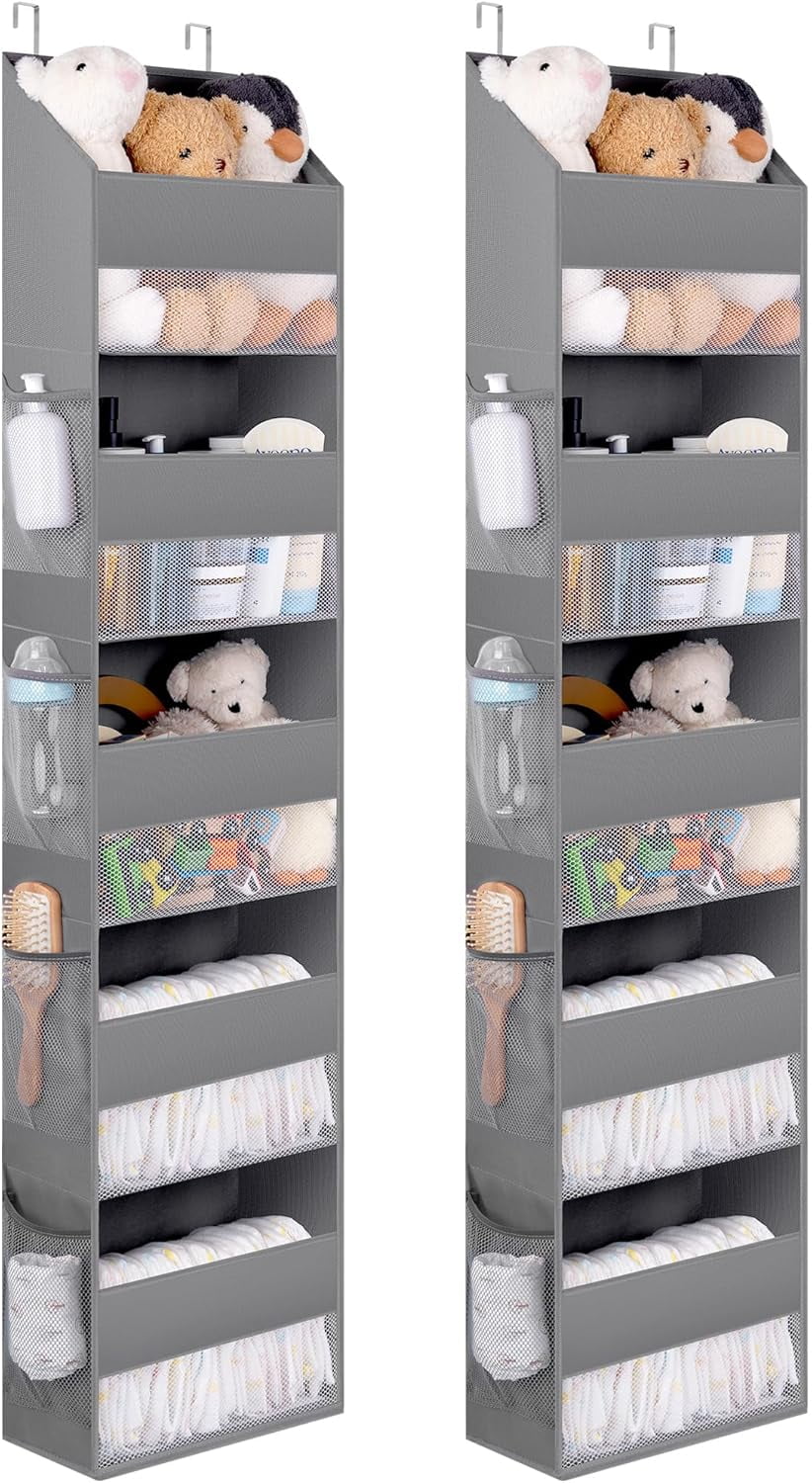 hltudj 6-Shelf Over The Door Organizer Door Hanging Organizer Closet ...