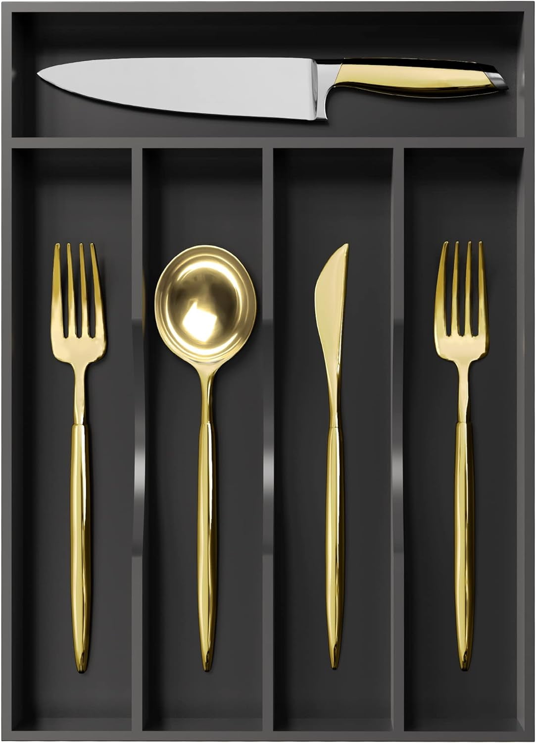 dxynlzq Black Silverware Organizer 10 In Utensil Organizer Silverware ...