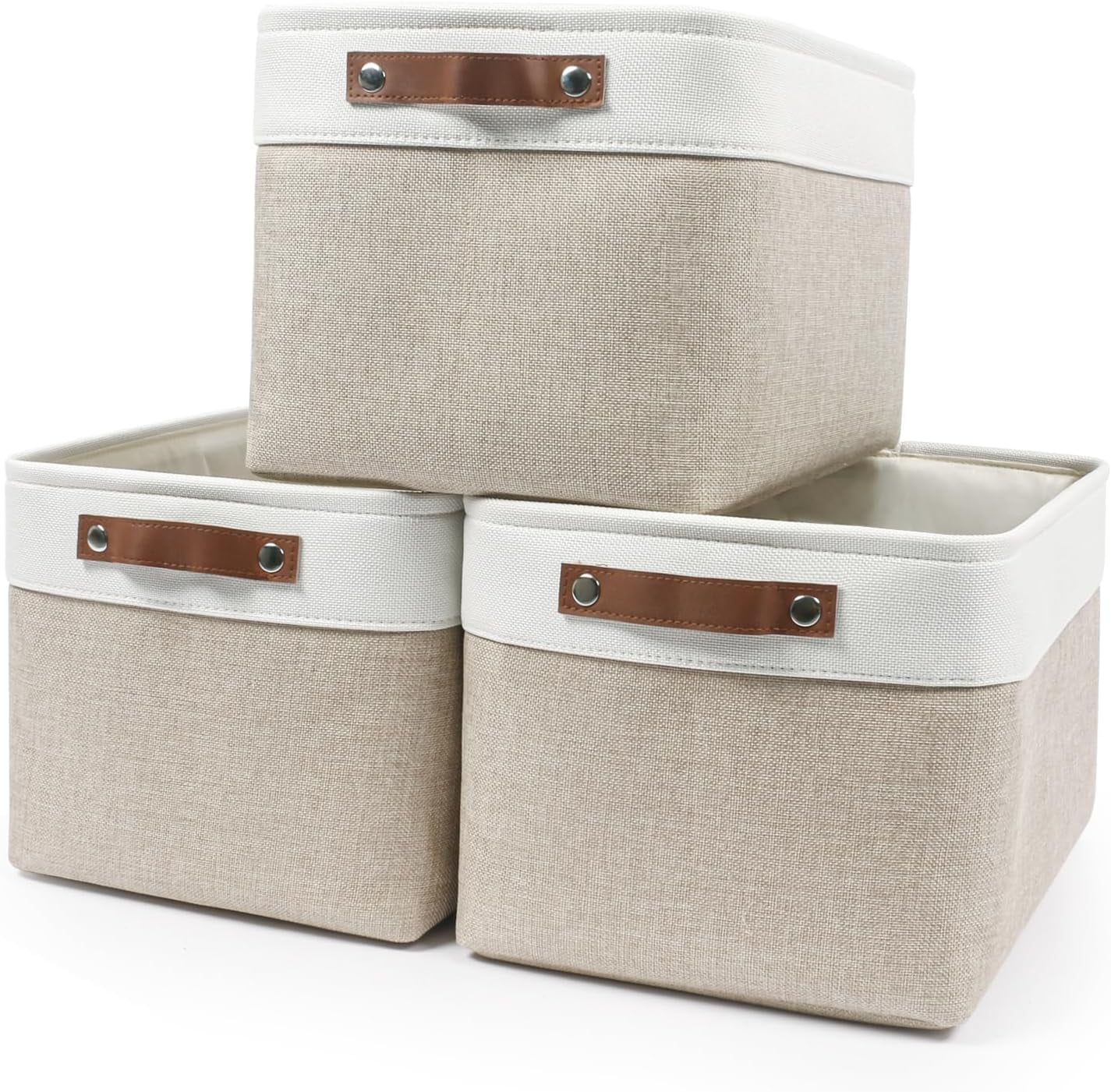 VTUBUON Large Fabric Storage Baskets | 50L Storage Bins Decorative ...