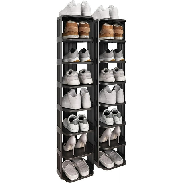 hltudj Shoe Racks for Closet 5 Tiers Stackable Shoe Rack for Front Door ...