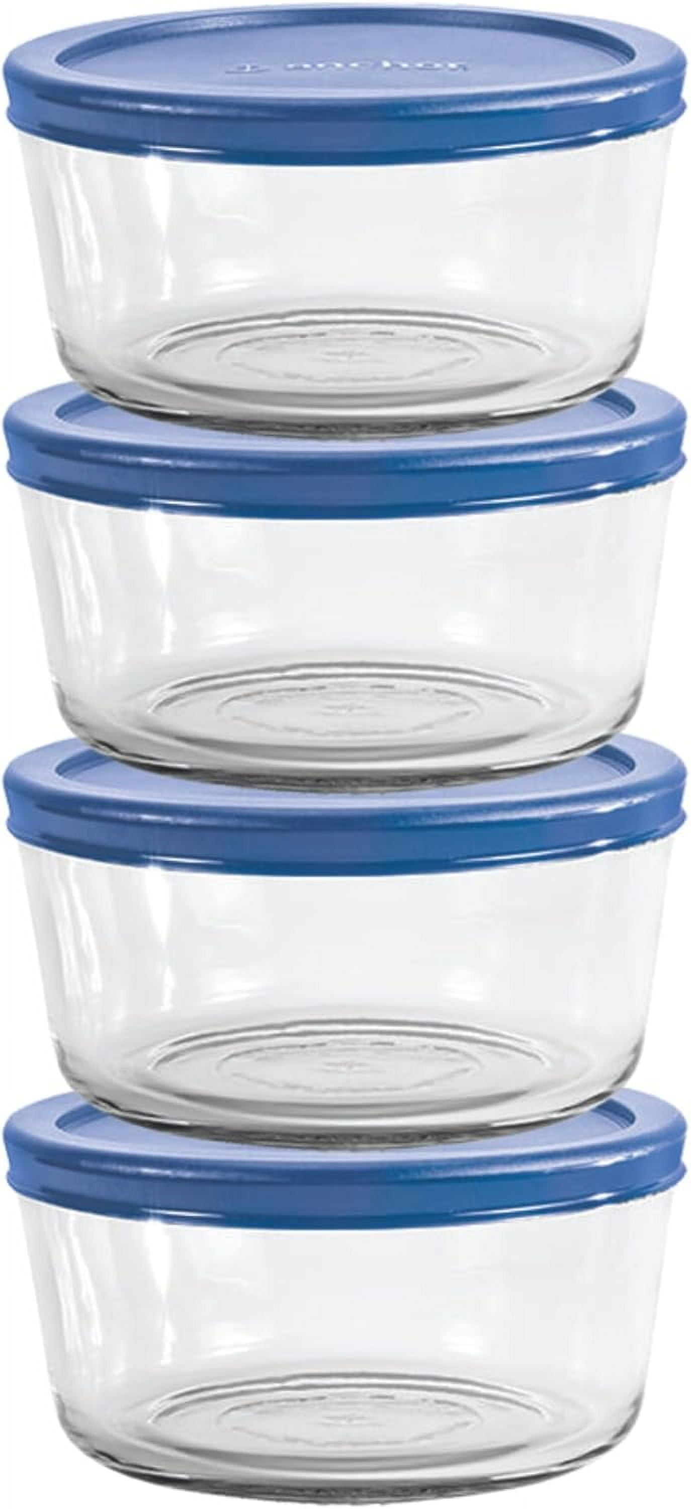 hltudop 2 Cup Glass Storage Containers with Lids Glass Food Storage ...