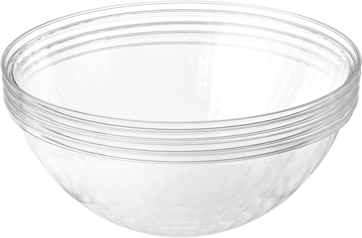 hltudop Clear Plastic Serving Bowls 150 Oz 4 Pack - Round Large ...