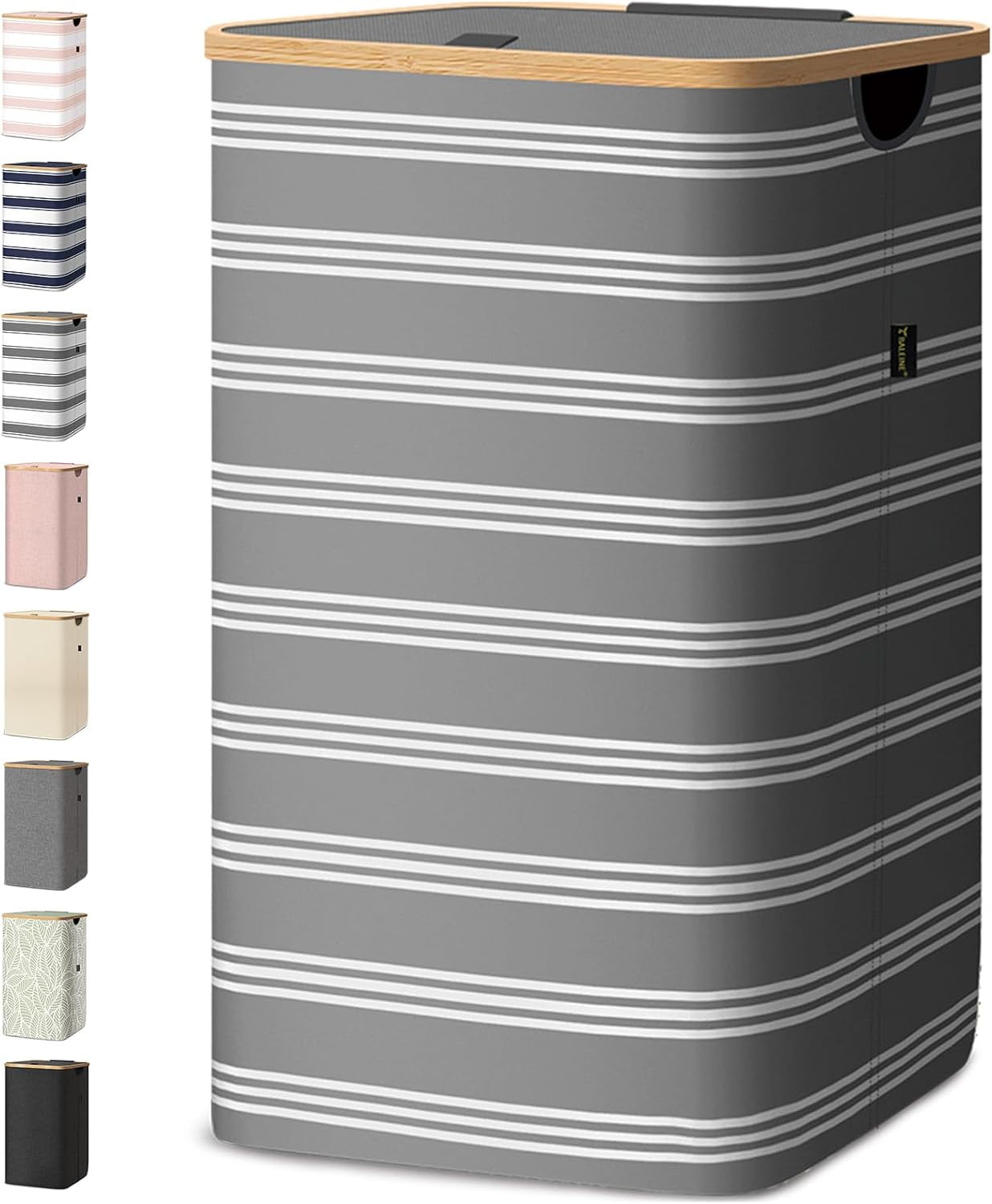 hltudop Laundry Hamper with Lid Tall Laundry Baskets with Bamboo Pull ...