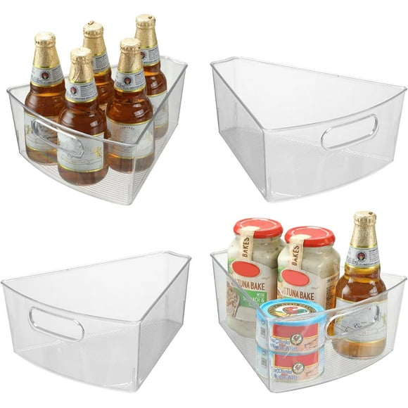 Wedge Shaped Lazy Susan Storage Containers