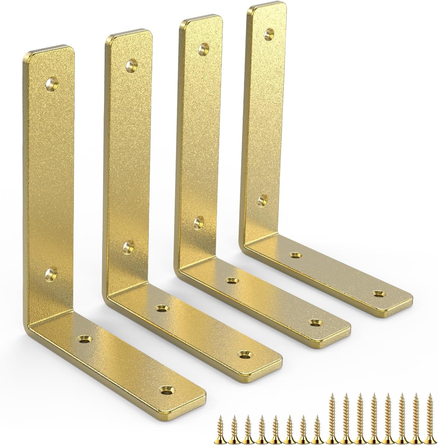 hltusdp L Shelf Brackets 10 inch Gold Heavy Duty Iron Shelf Brackets ...