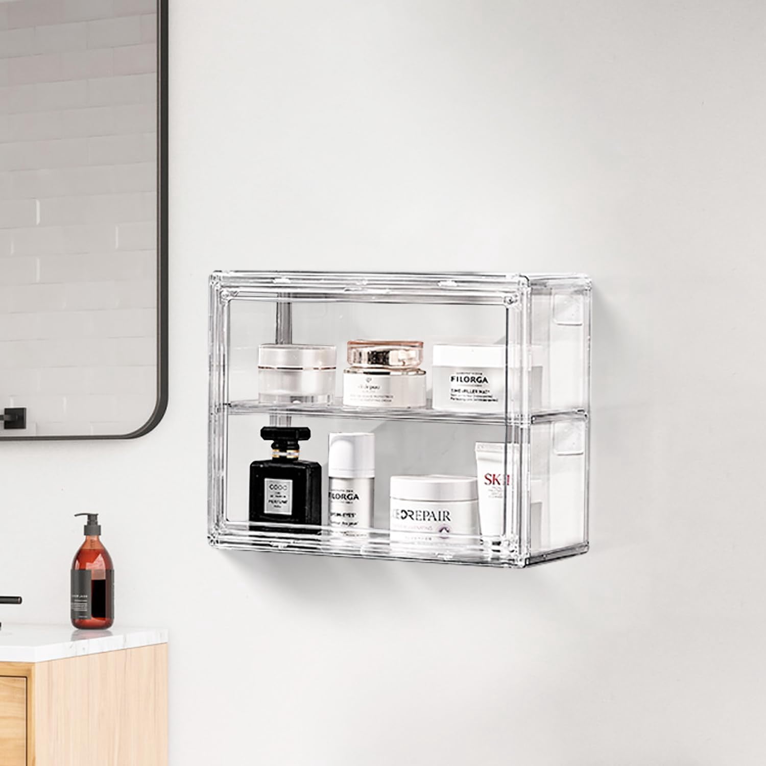 hltusdp Medicine Cabinet Wall Mounted Small Bathroom Wall Cabinet with ...