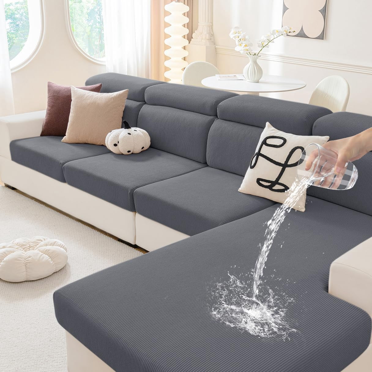 hltusdp Waterproof Couch Cushion Covers Against Spills Couch Cover for ...