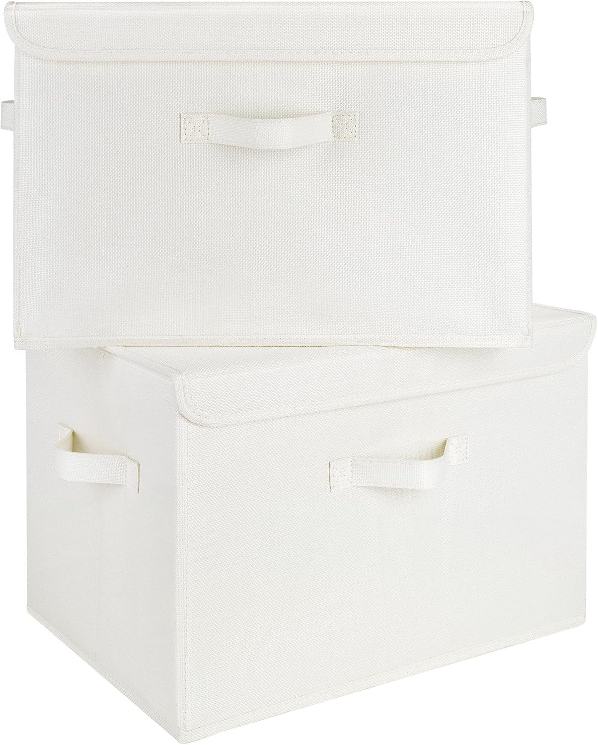 hltusyp Black Storage Bins with Lids Decorative Storage Boxes with PU ...