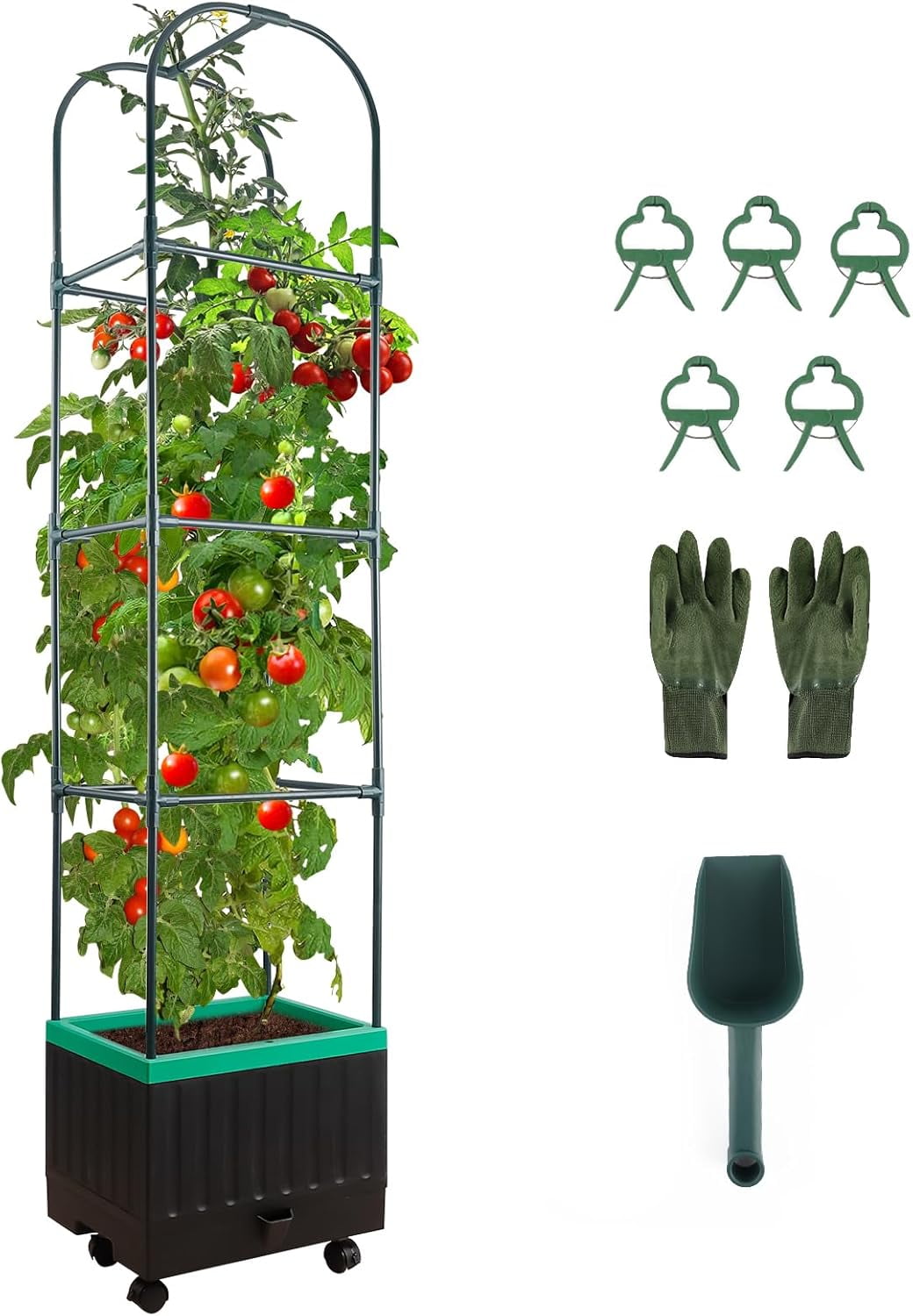 hltusyp Raised Garden Bed with Self Watering Garden Pots Planter with ...