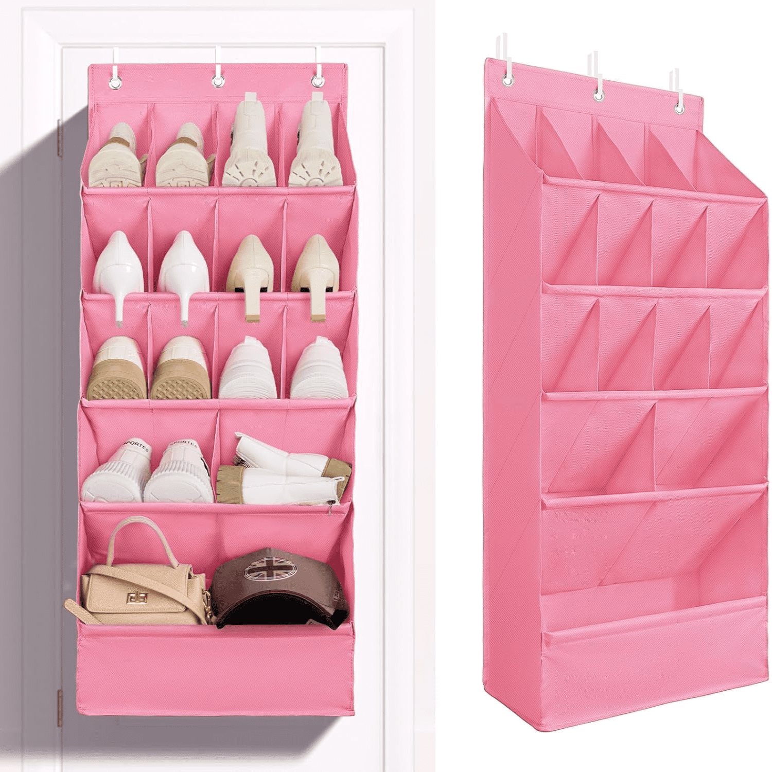 hltvuy 1 Pack Over-the-Door-Shoe-Organizers Hanging Shoe Organizer with ...