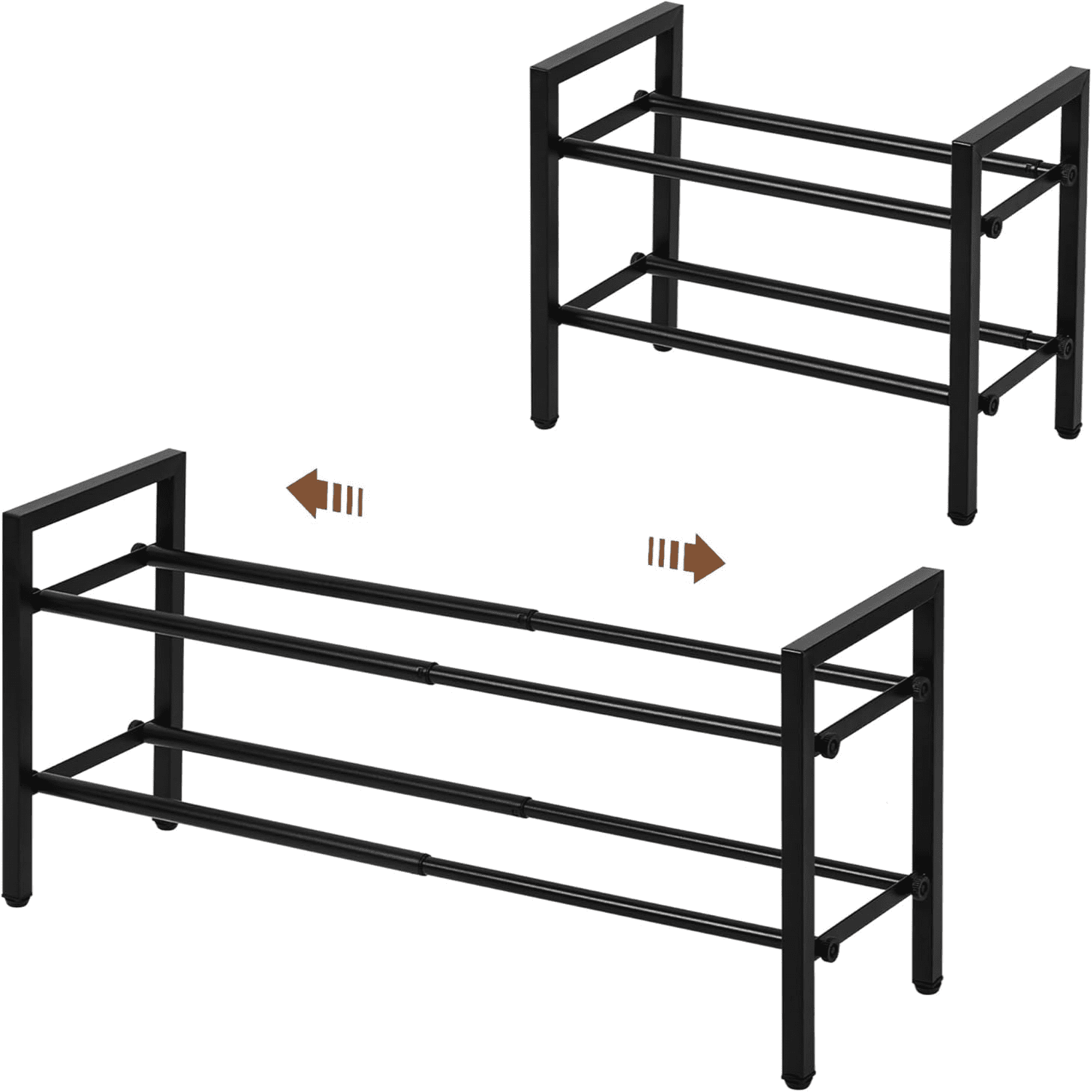 hltvuy 2-Tier Expandable Shoe Rack Adjustable Shoe Storage Shelf ...