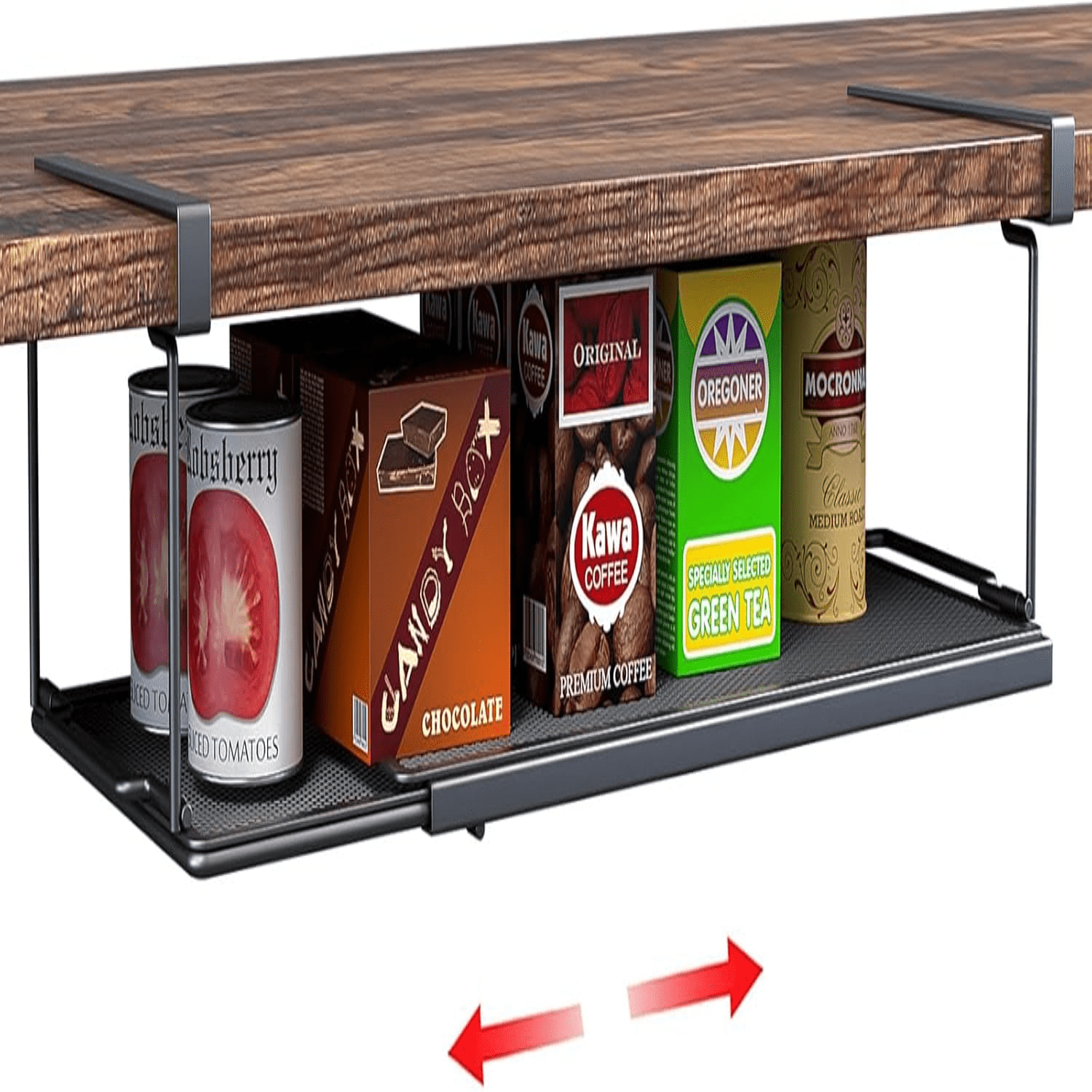 hltvuy Expandable Under Cabinet Shelf Extendable Under Shelf Storage ...