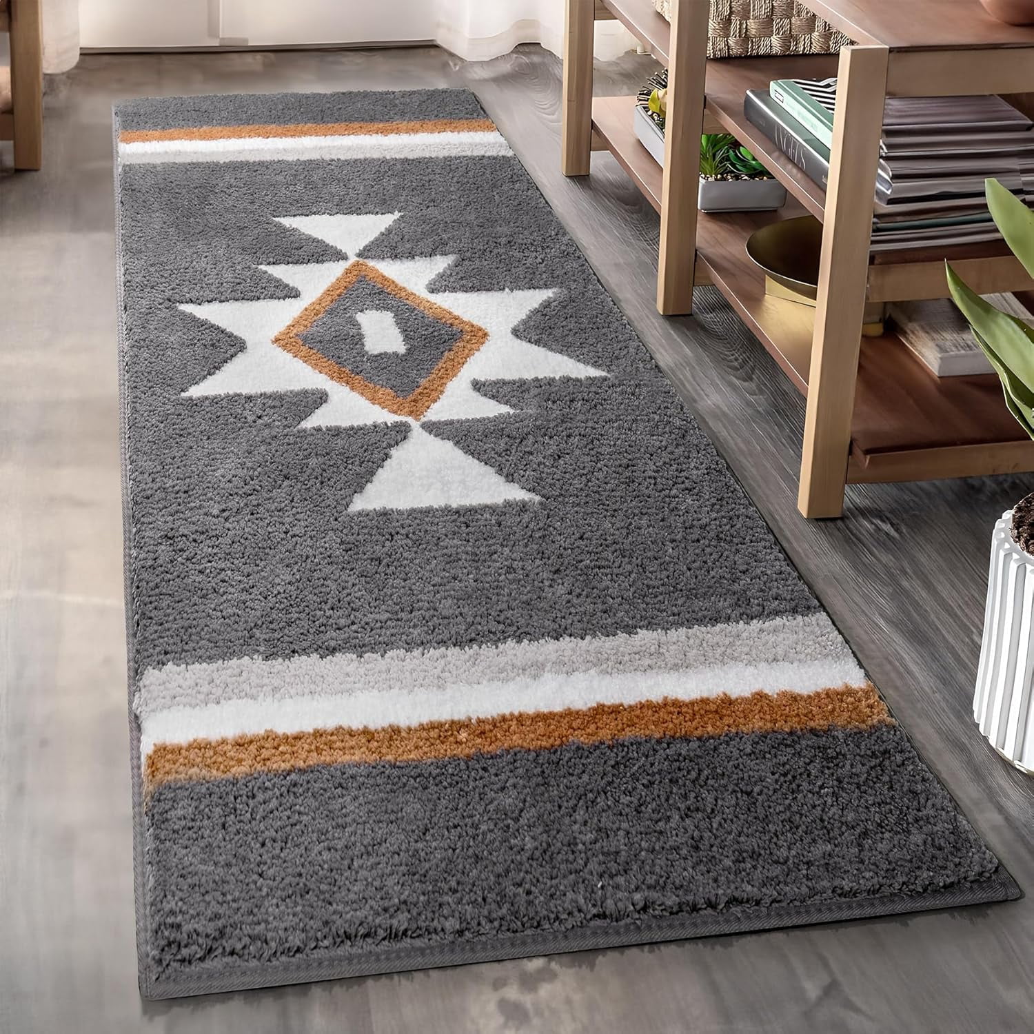 hltvuy KFHDMCV Boho Bathroom Rugs Runner Non Slip Bath Mat Shaggy Soft ...