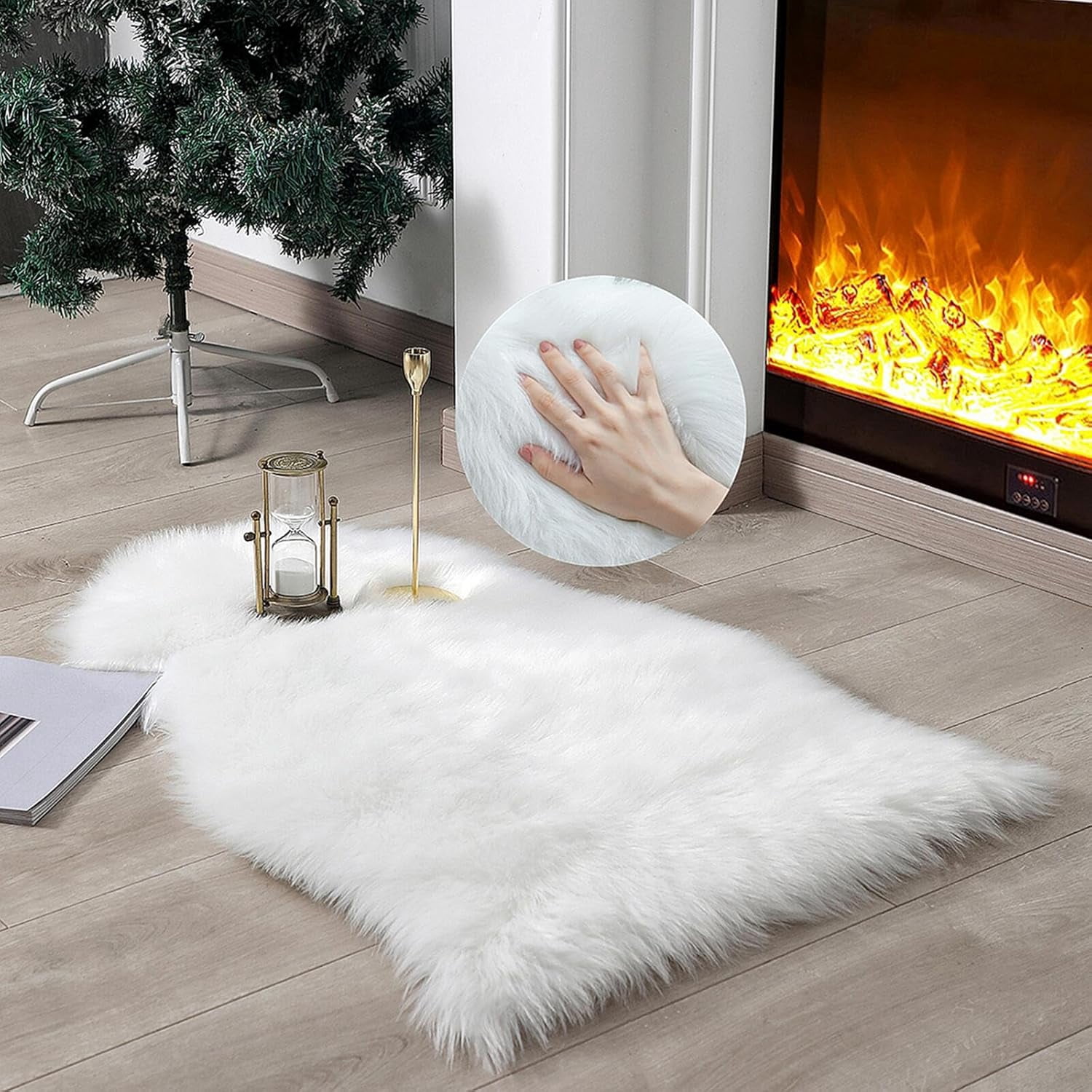 hltvuy KFHDMCV Faux Fur Rug Sheepskin Shag Fluffy Fuzzy 2x6 ft Runner ...