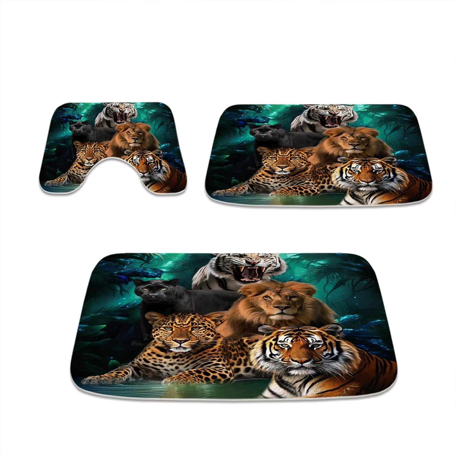 hltvuy KFHDMCV Nautical Sea Turtles Blue Ocean Beach Bathroom Rugs and Mats Sets 3 Piece Memory ...