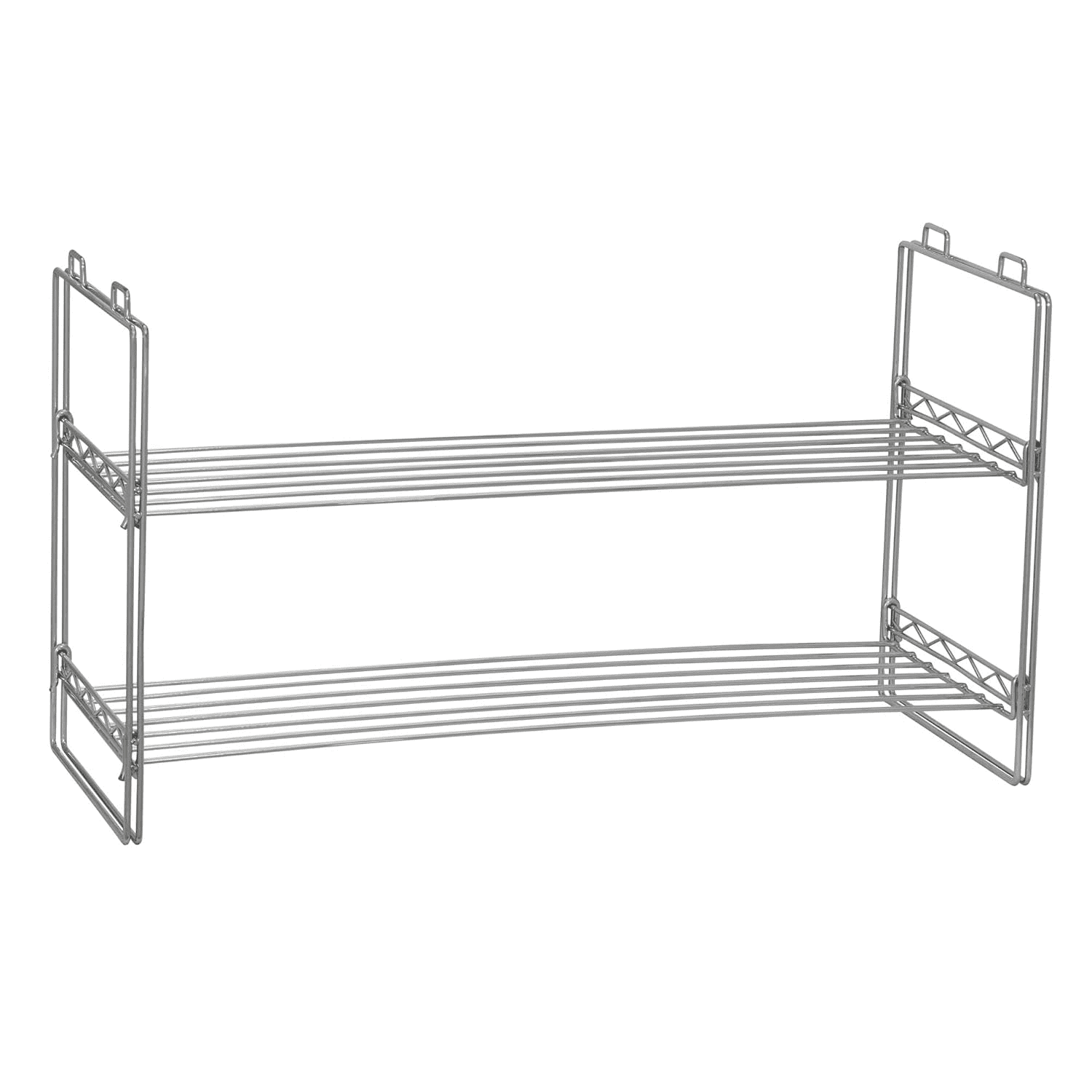 fhxbjoi Stackable Two-Tier Shoe Rack Chrome - Walmart.com