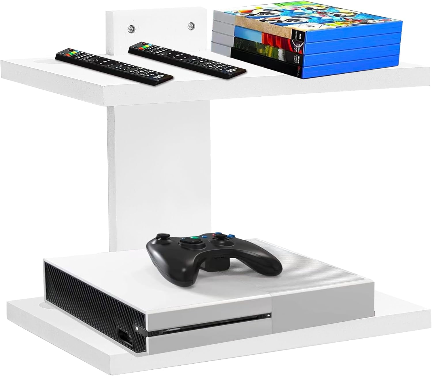 hltyshu Floating Projector Wall Mount TV Shelf Wooden Wall Mounted ...