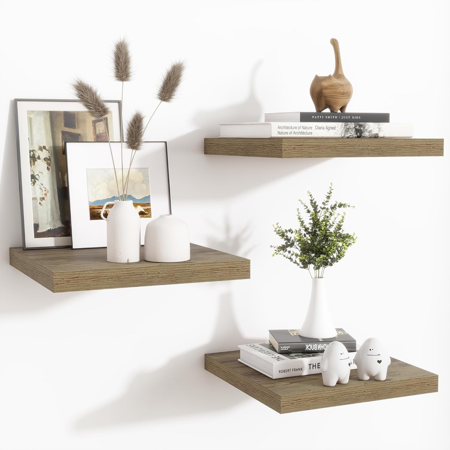 hltyshu Floating Shelves for Wall - 9 Inch Shelves with Invisible ...