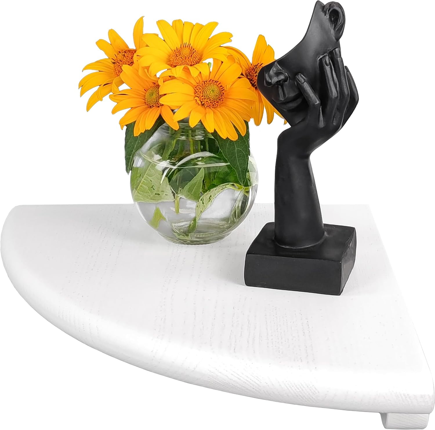 dxynlzq Rustic Floating Corner Shelf Storage Organizer for TV ...