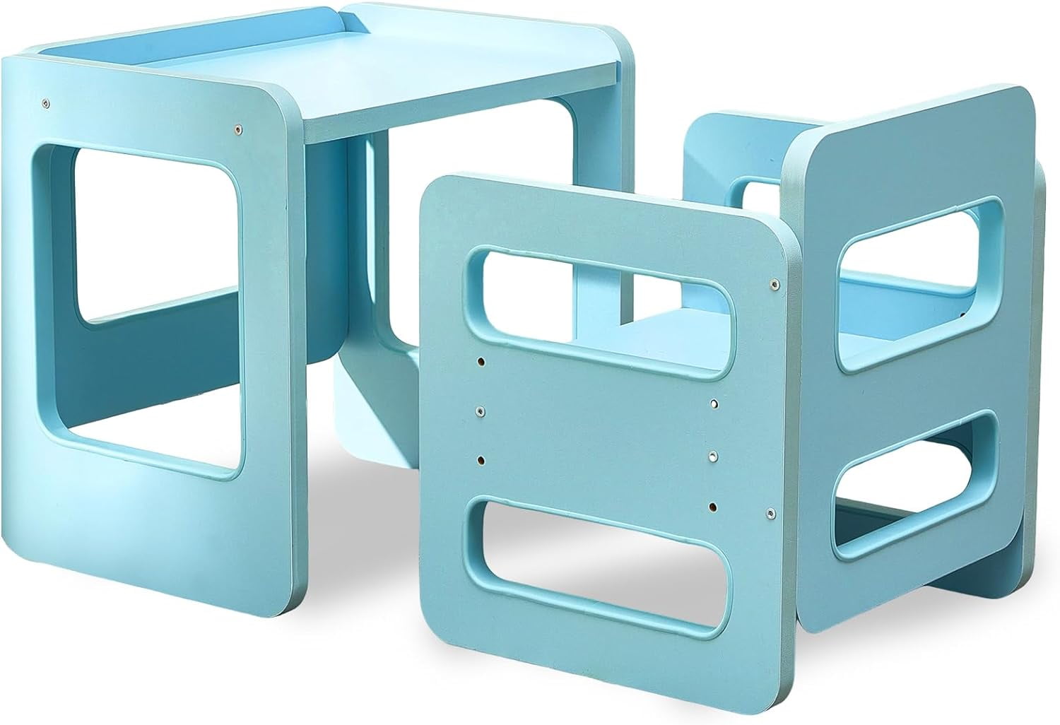 hltysip Montessori Weaning Table and Chair Set Toddler Wooden Table and ...