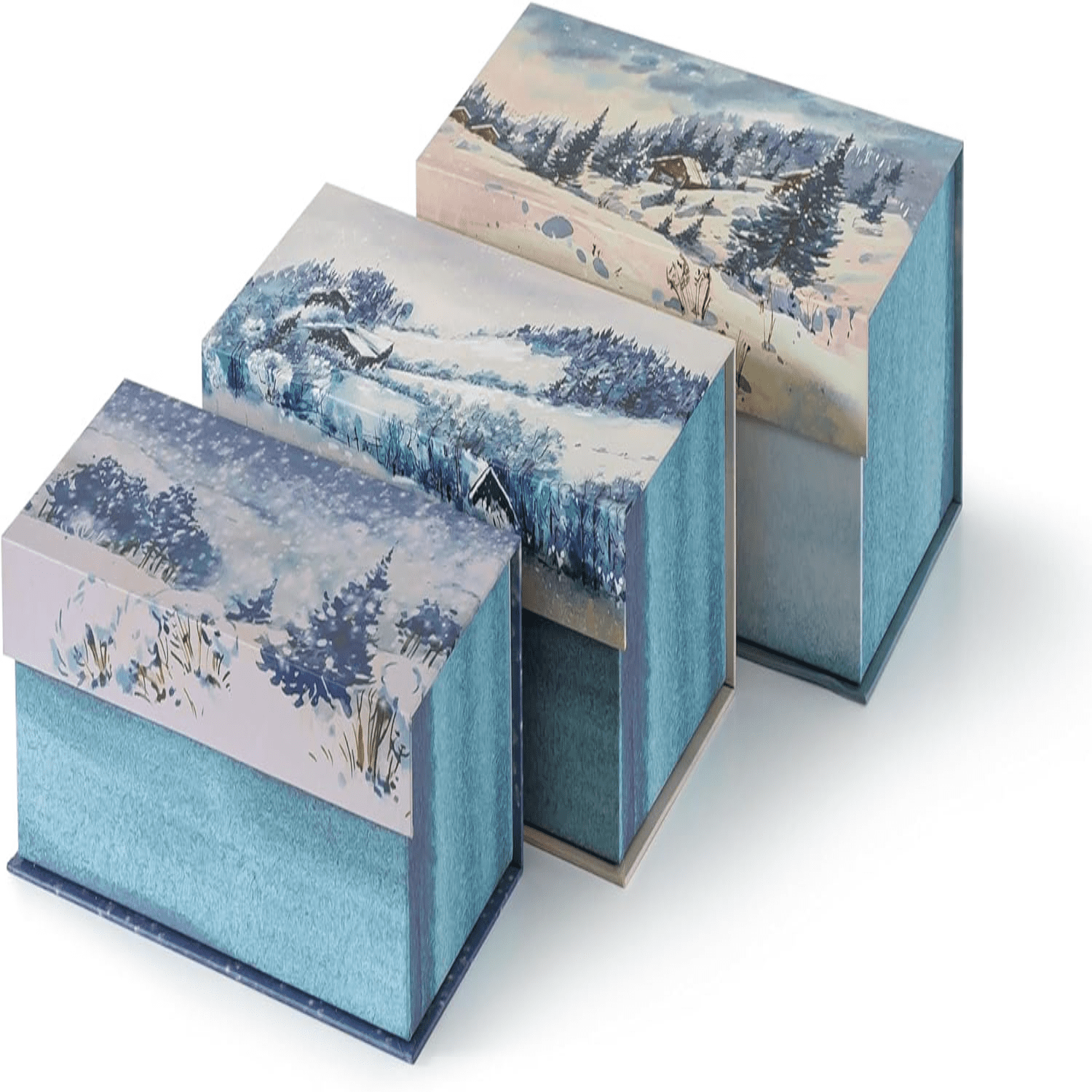 hltysuo Soul & Lane Watercolor Decorative Storage Boxes with Lids ...